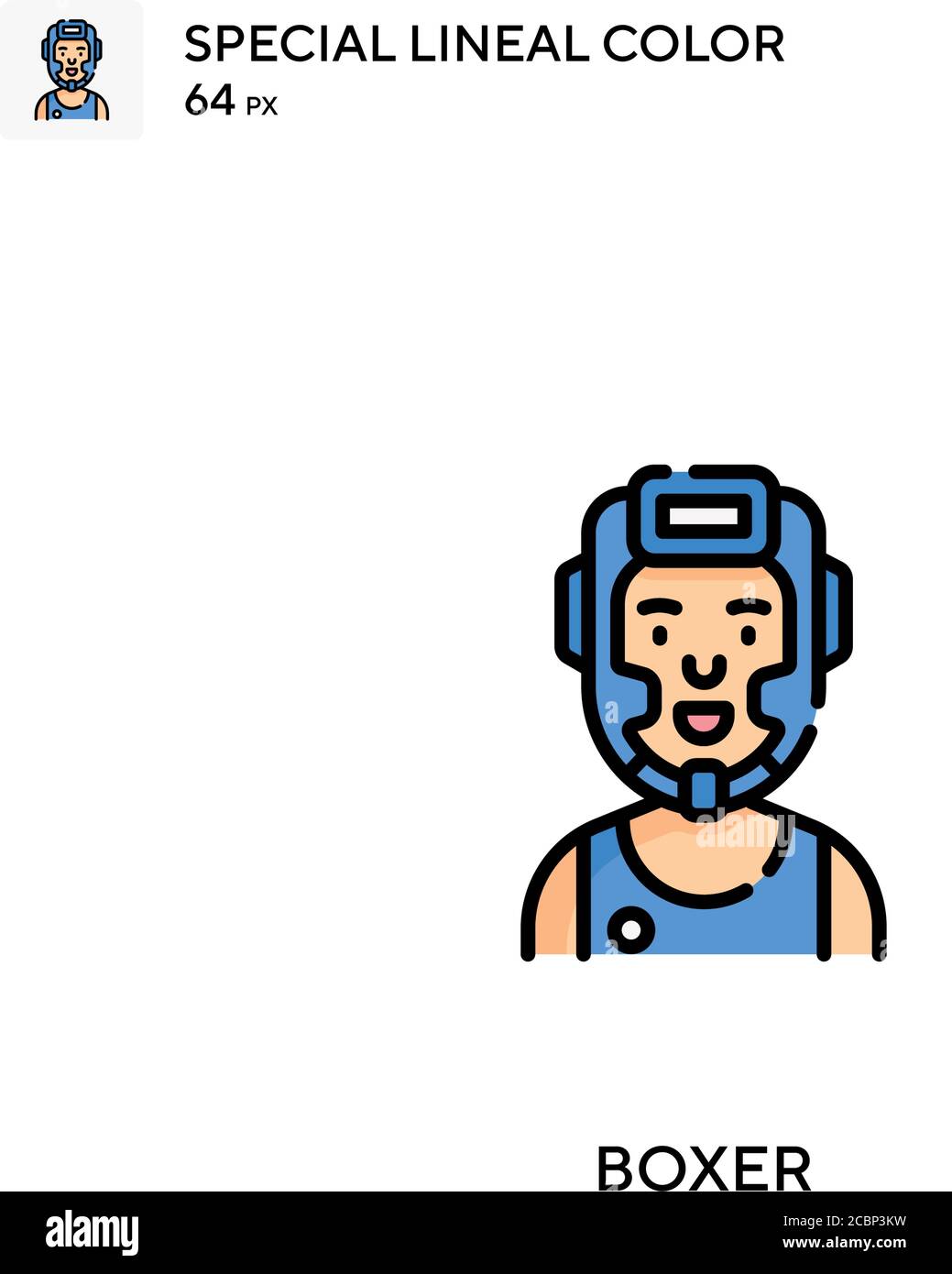 Boxer Special lineal color vector icon. Boxer icons for your business ...