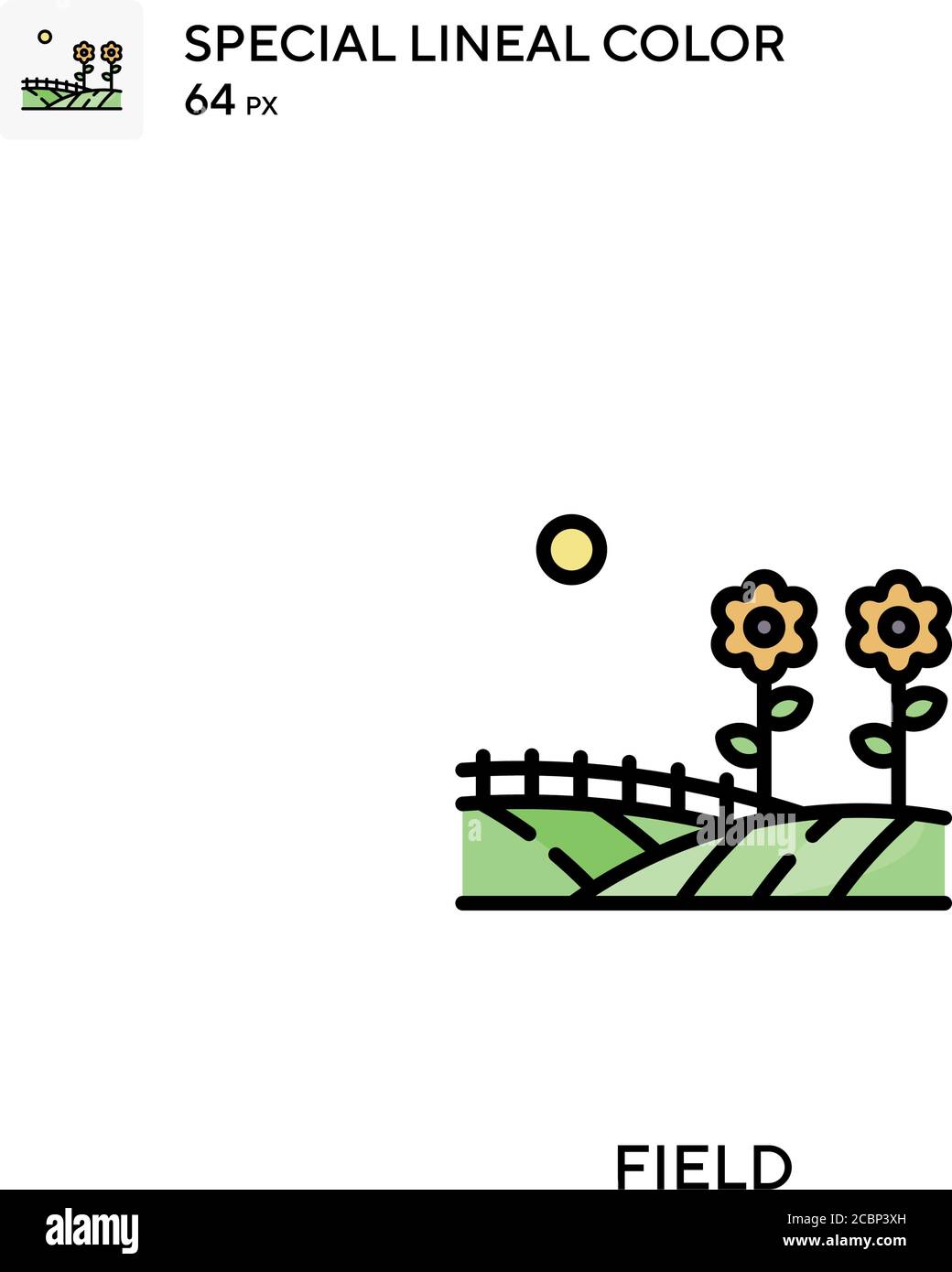 Field Special lineal color vector icon. Field icons for your business ...
