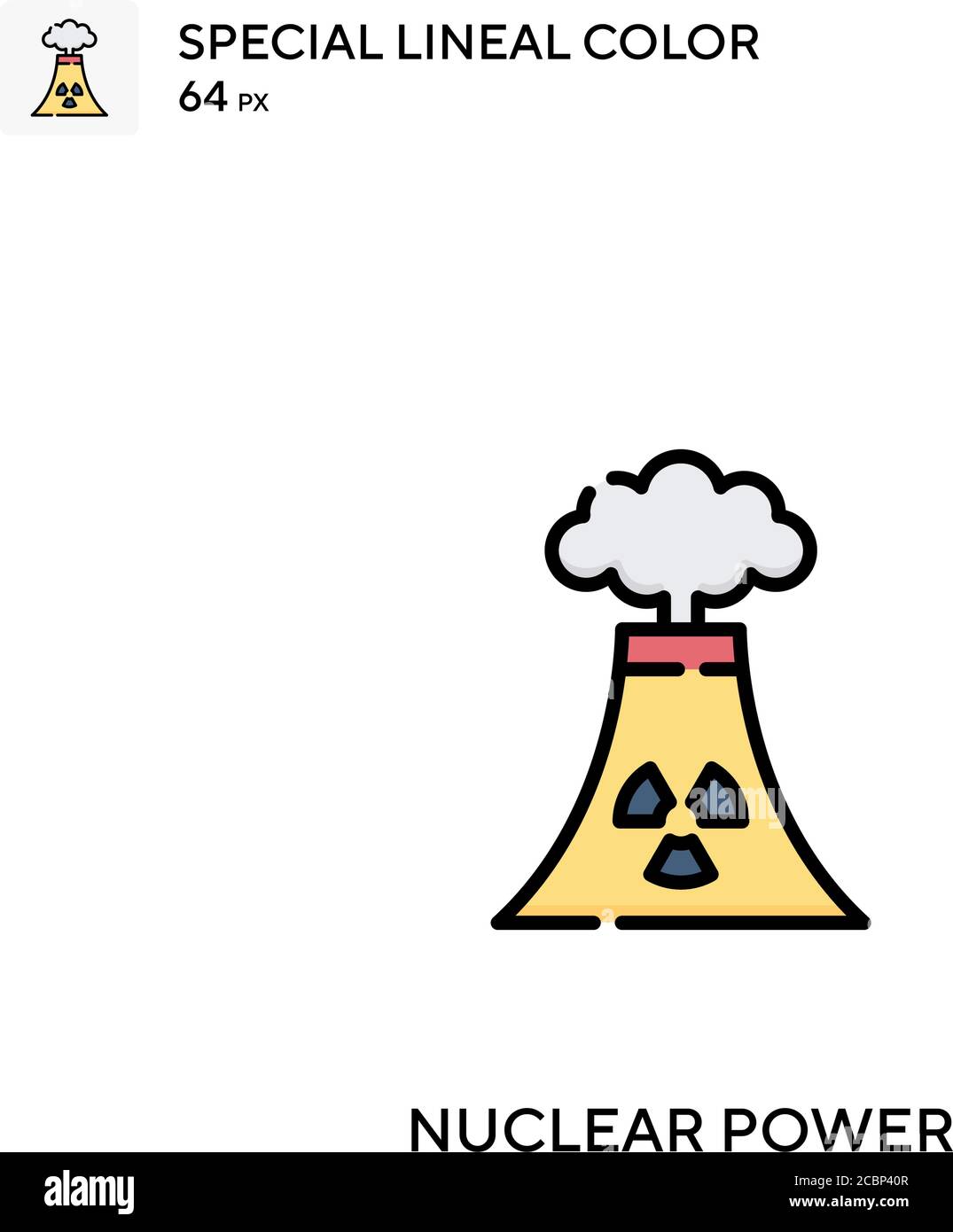 Nuclear power Special lineal color vector icon. Nuclear power icons for ...