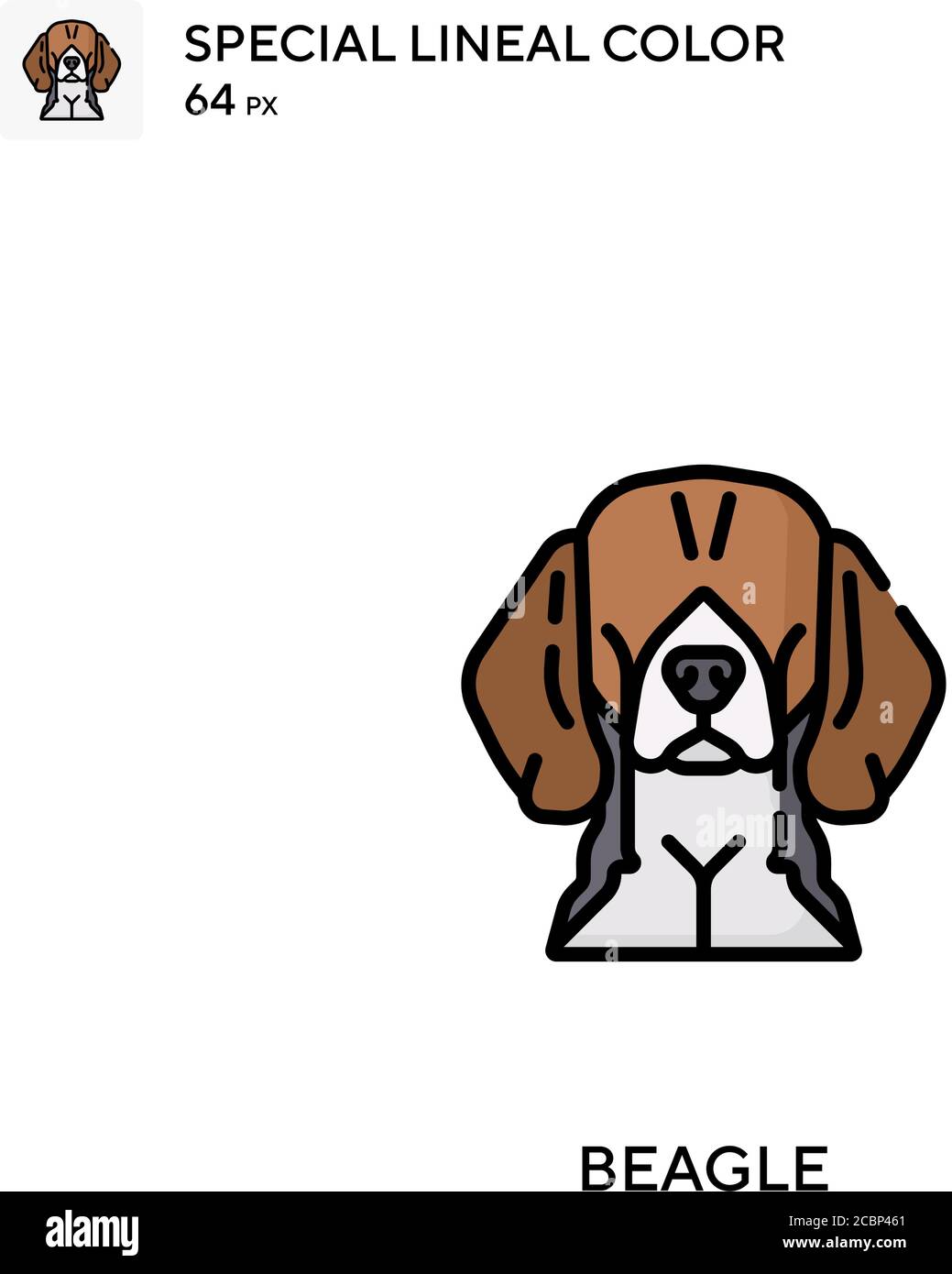 Beagle Special lineal color vector icon. Beagle icons for your business ...