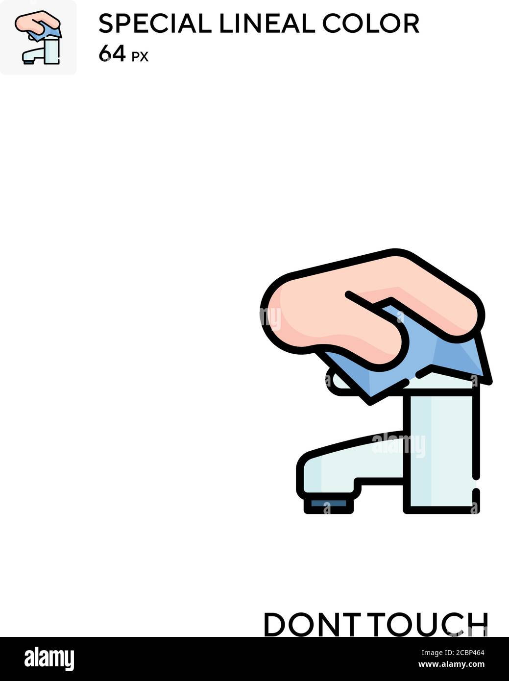 Dont touch Special lineal color vector icon. Dont touch icons for your business project Stock ...