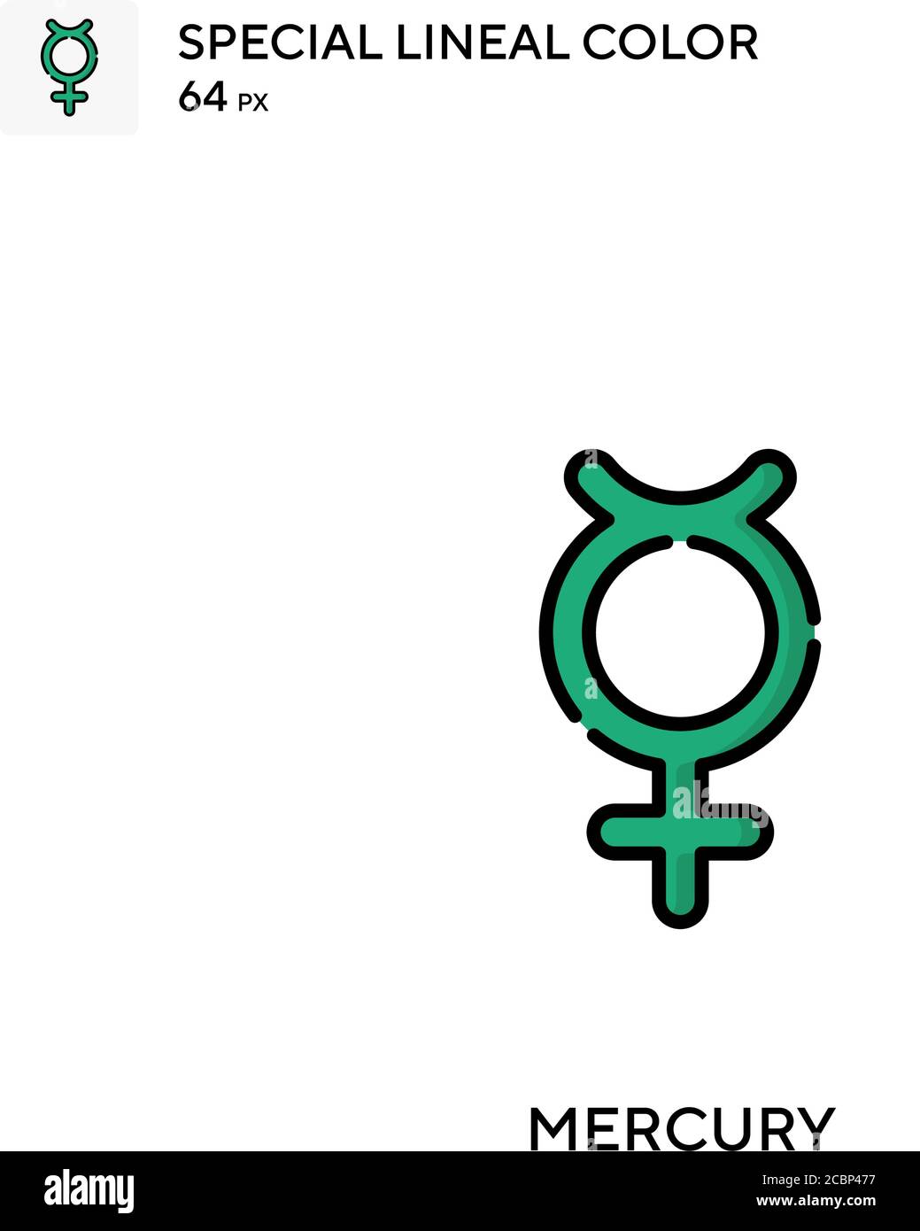 Mercury Special lineal color vector icon. Mercury icons for your ...