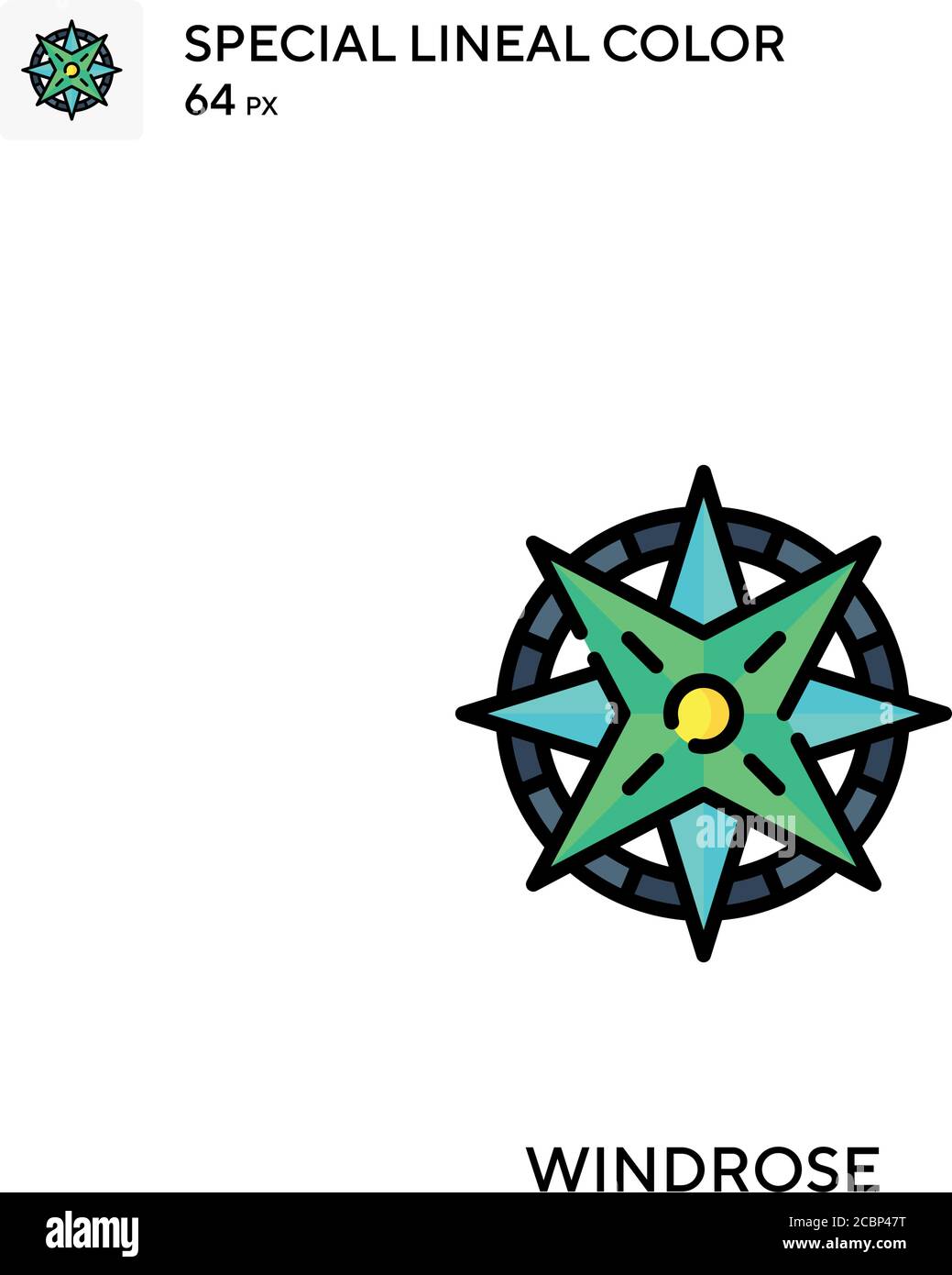 Windrose Special lineal color vector icon. Windrose icons for your business project Stock Vector ...