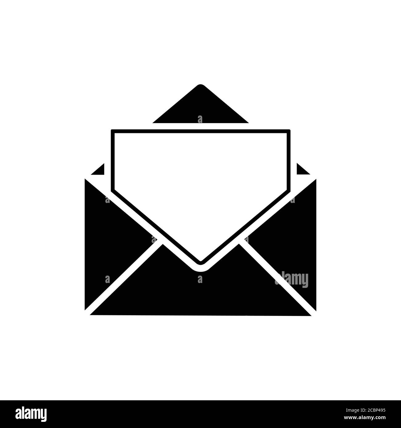 Icon email mark sign Black and White Stock Photos & Images - Alamy