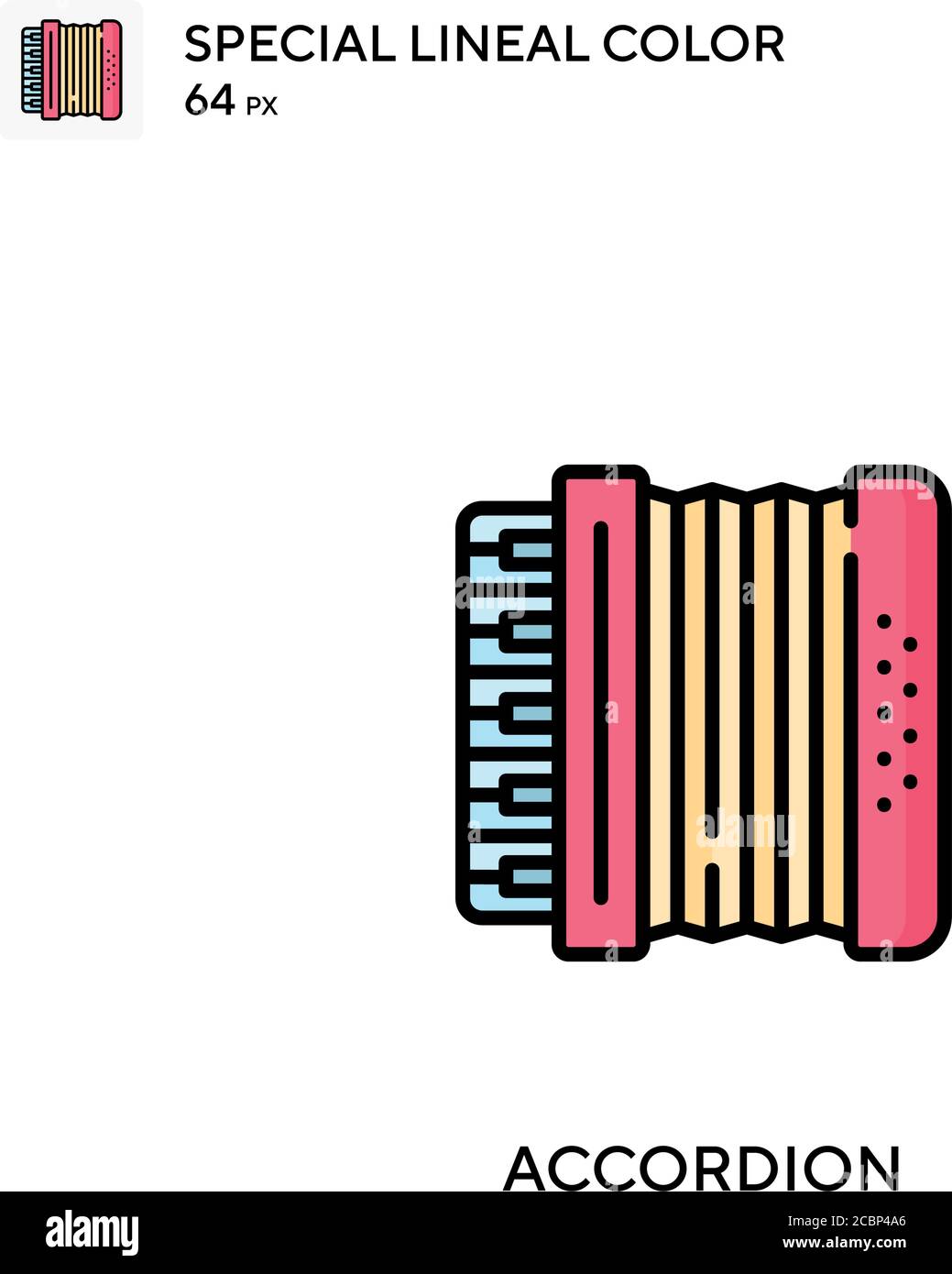 Accordion Special lineal color vector icon. Accordion icons for your ...