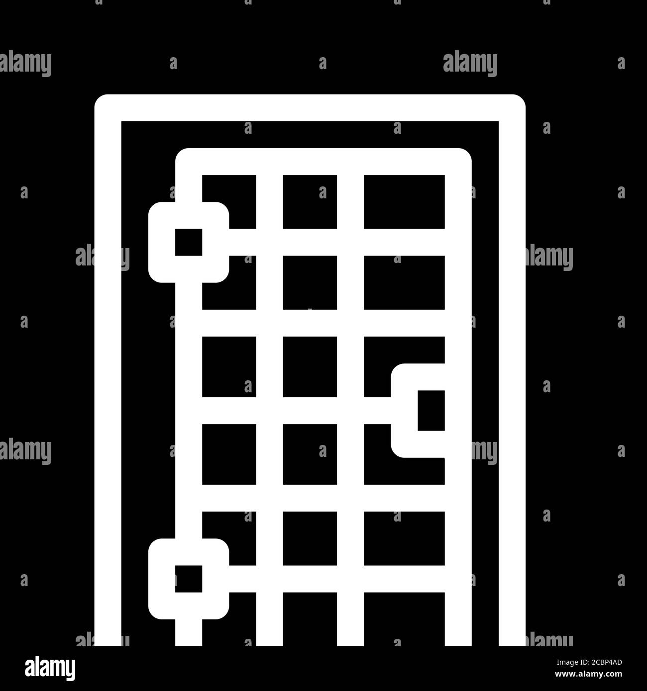 prison cell door glyph icon vector illustration Stock Vector Image ...