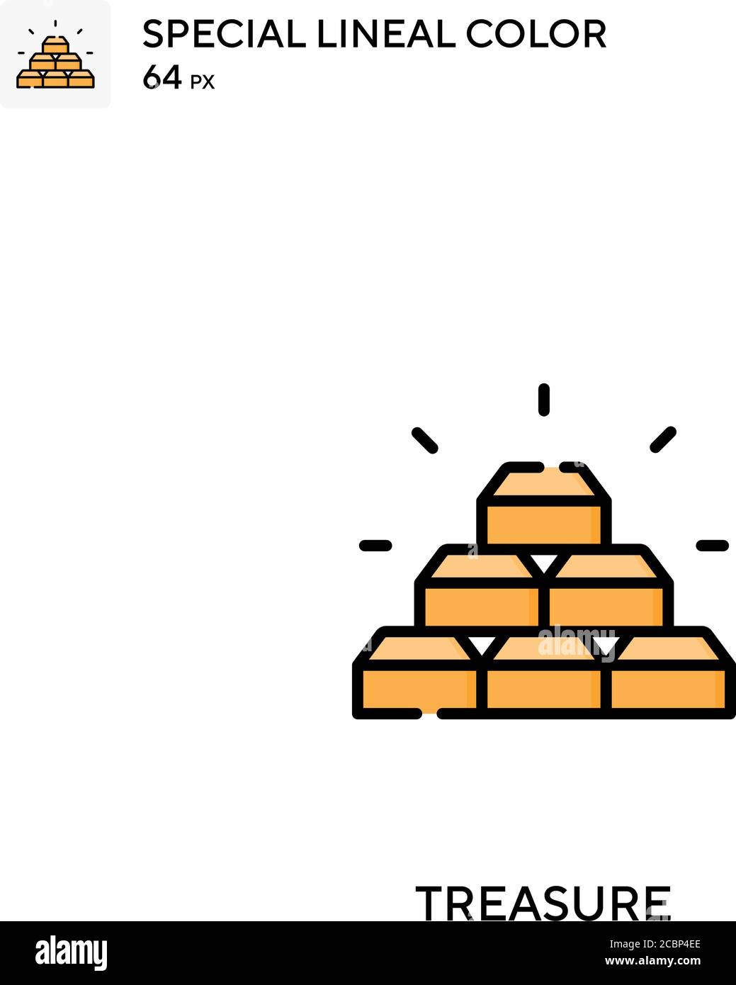 Treasure Special lineal color vector icon. Treasure icons for your ...
