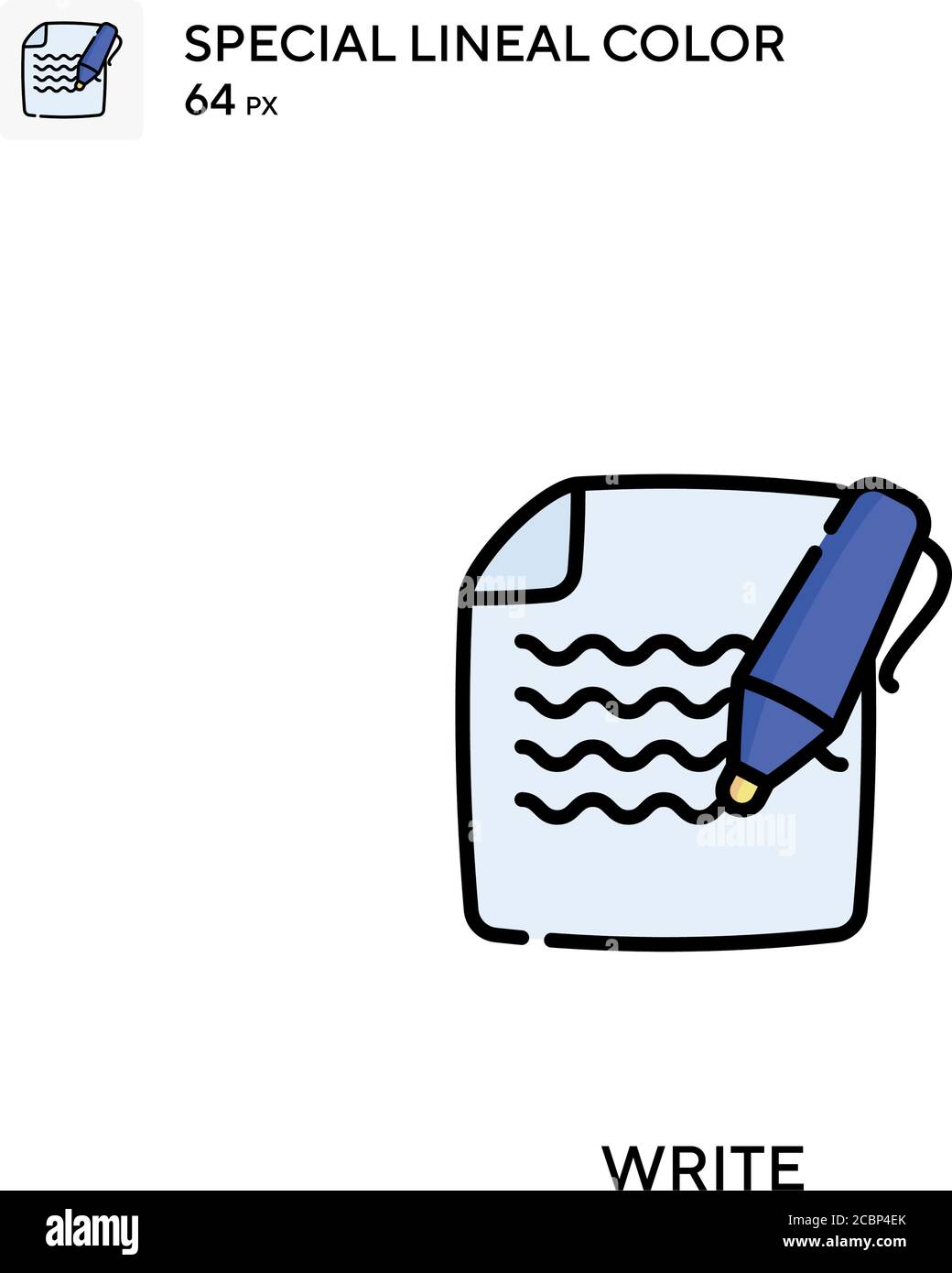 Write Special lineal color vector icon. Write icons for your business ...