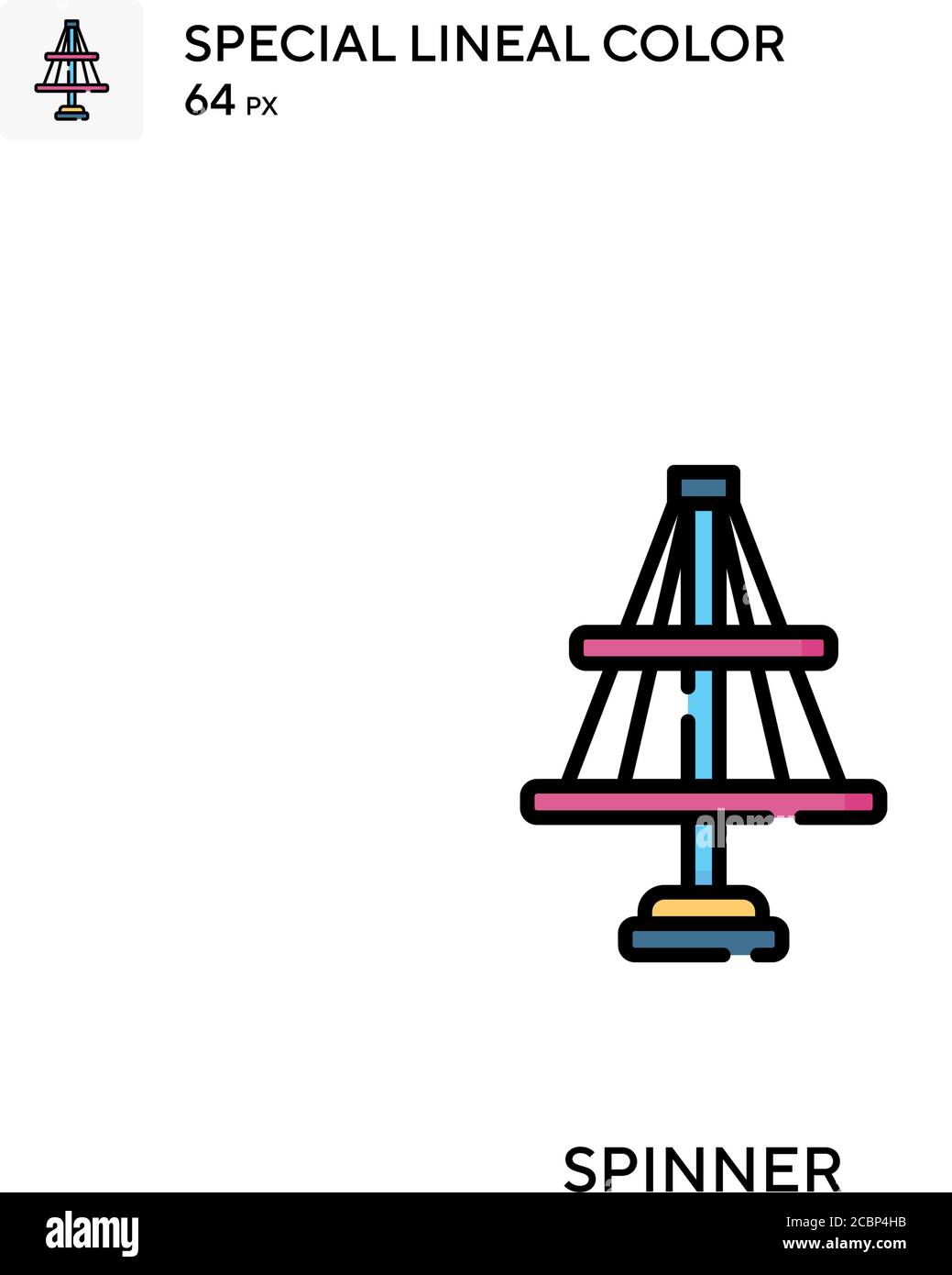 Spinner Special lineal color vector icon. Spinner icons for your ...
