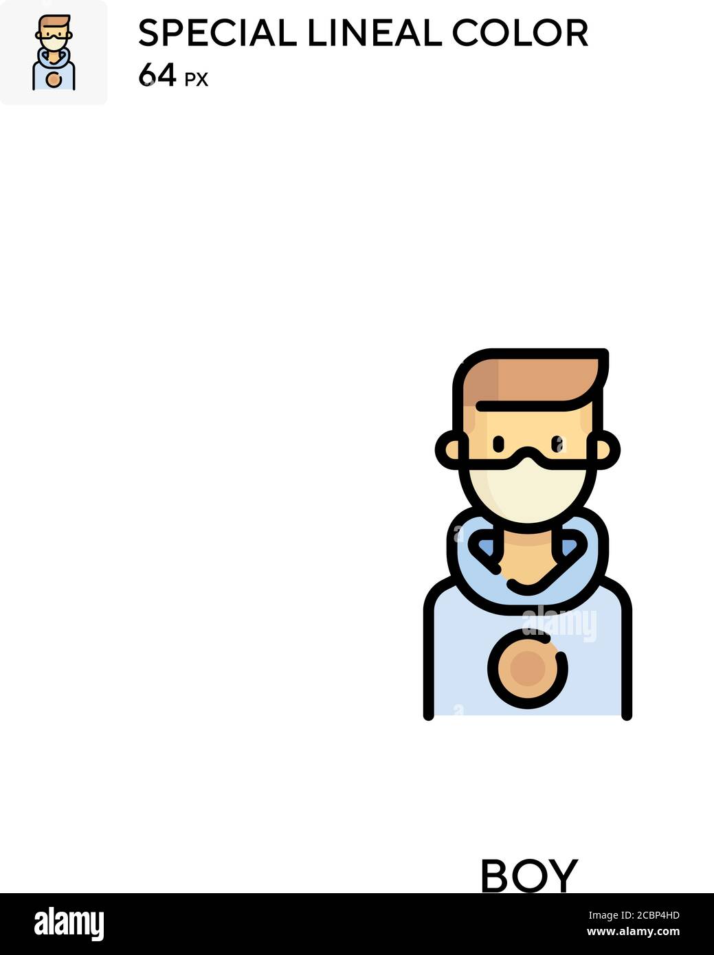 Boy Special lineal color vector icon. Boy icons for your business ...
