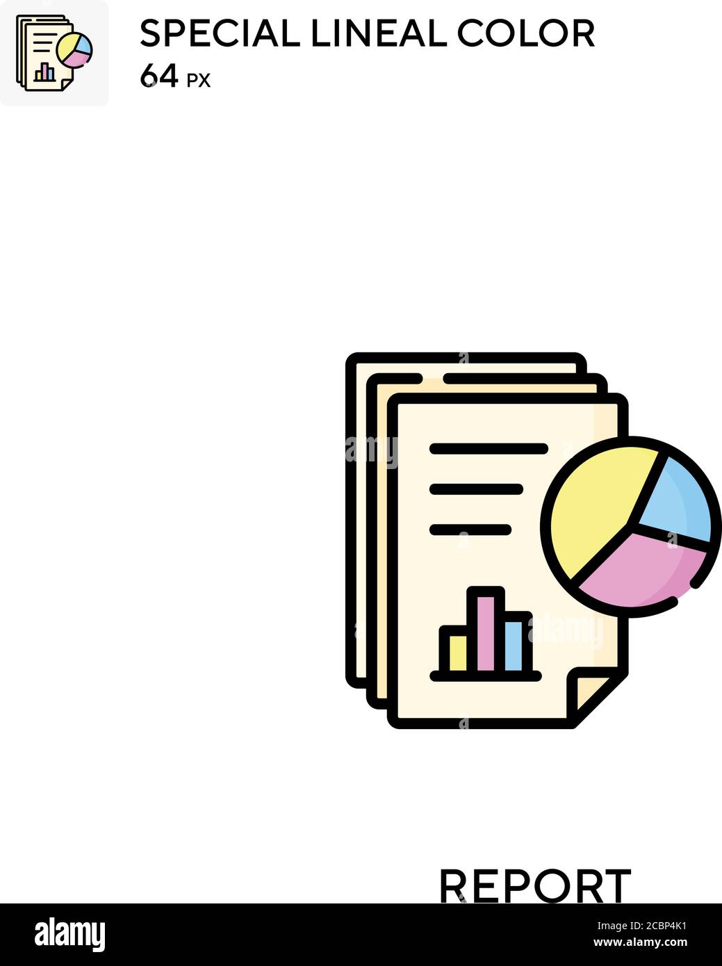 Report Special lineal color vector icon. Report icons for your business ...