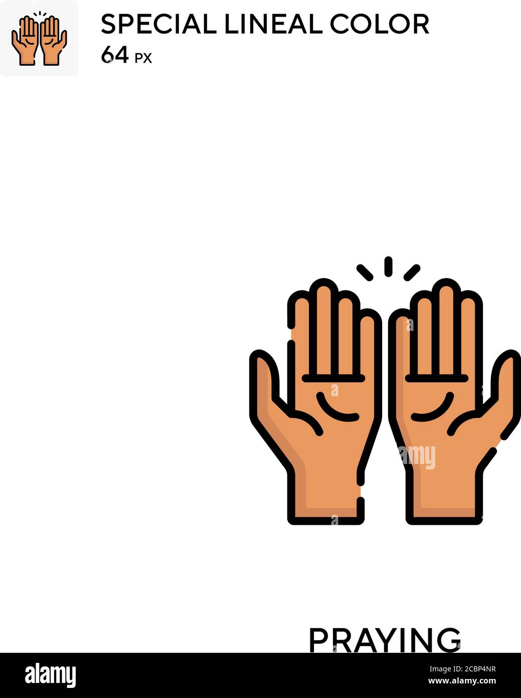 Praying Special lineal color vector icon. Praying icons for your ...