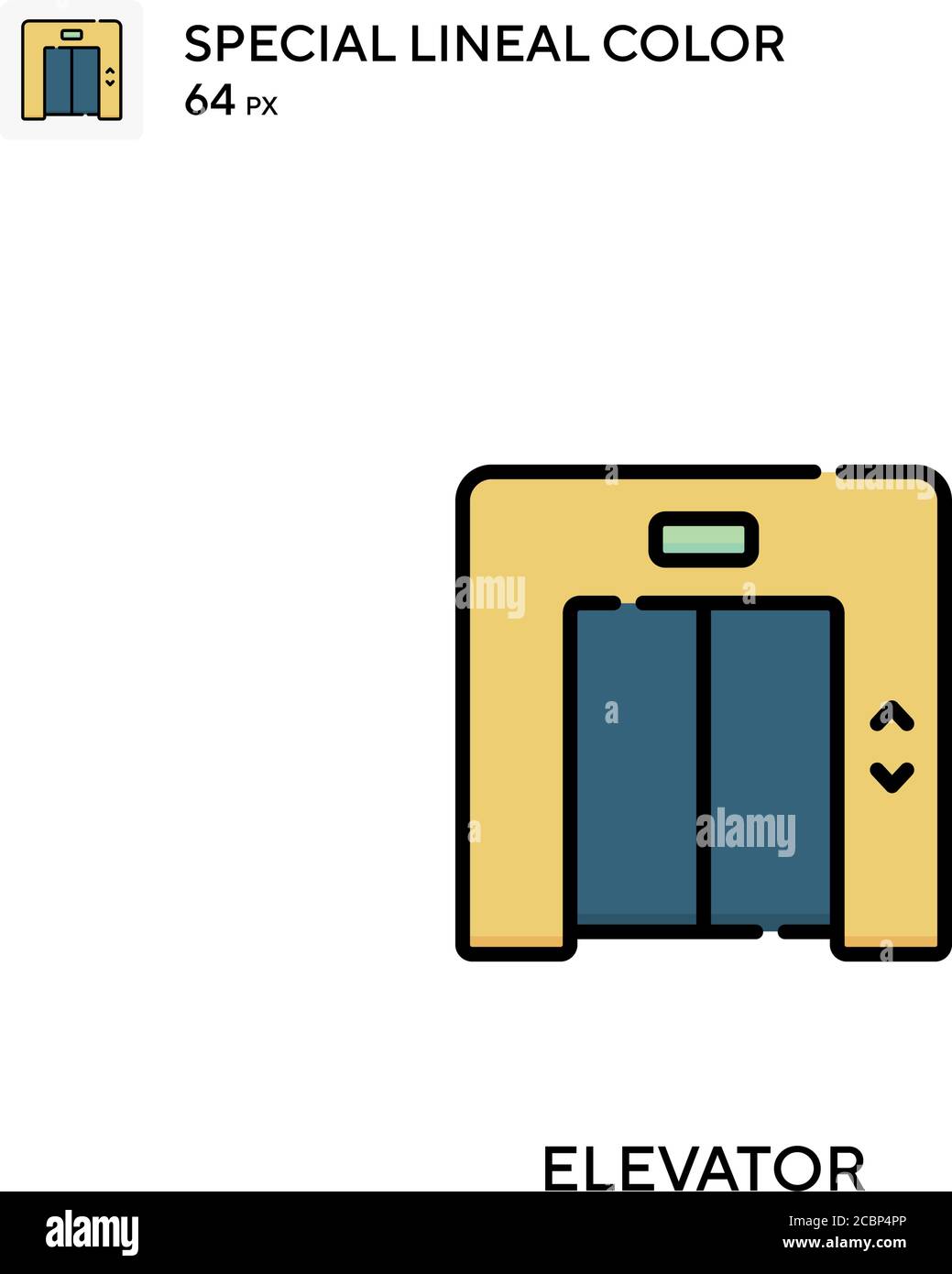 Elevator Special lineal color vector icon. Elevator icons for your ...