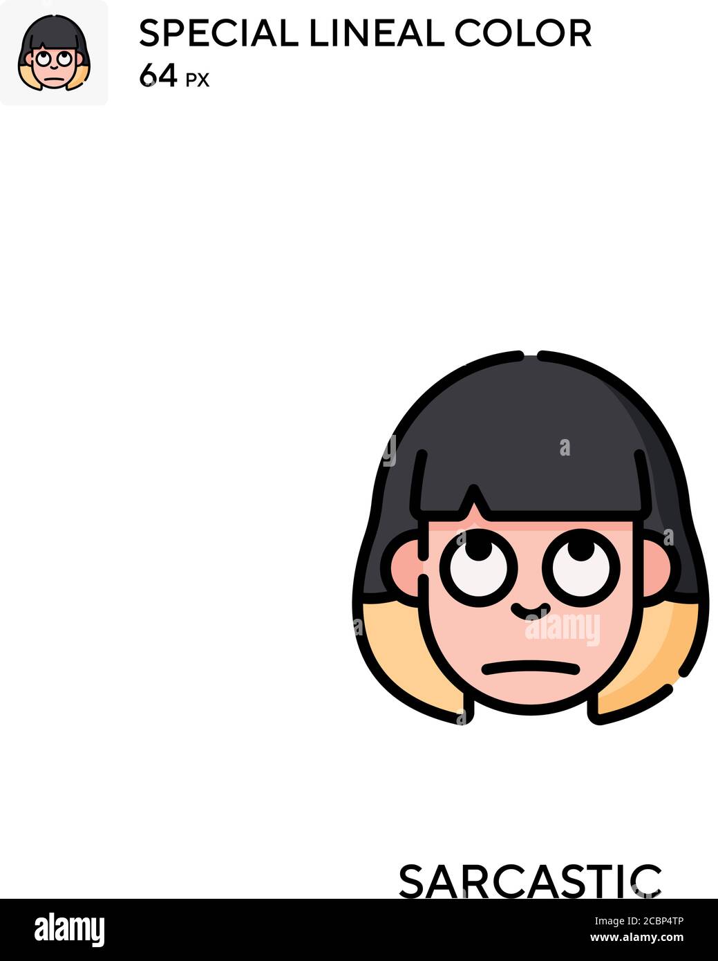 Sarcastic Special lineal color vector icon. Sarcastic icons for your ...