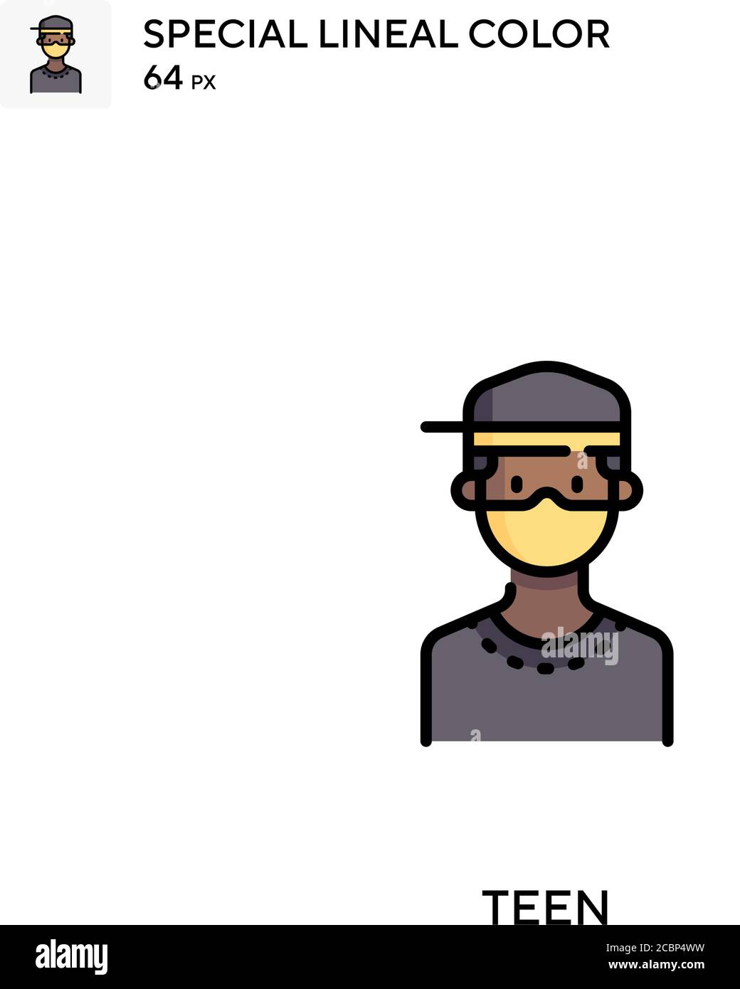 Teen Special lineal color vector icon. Teen icons for your business ...