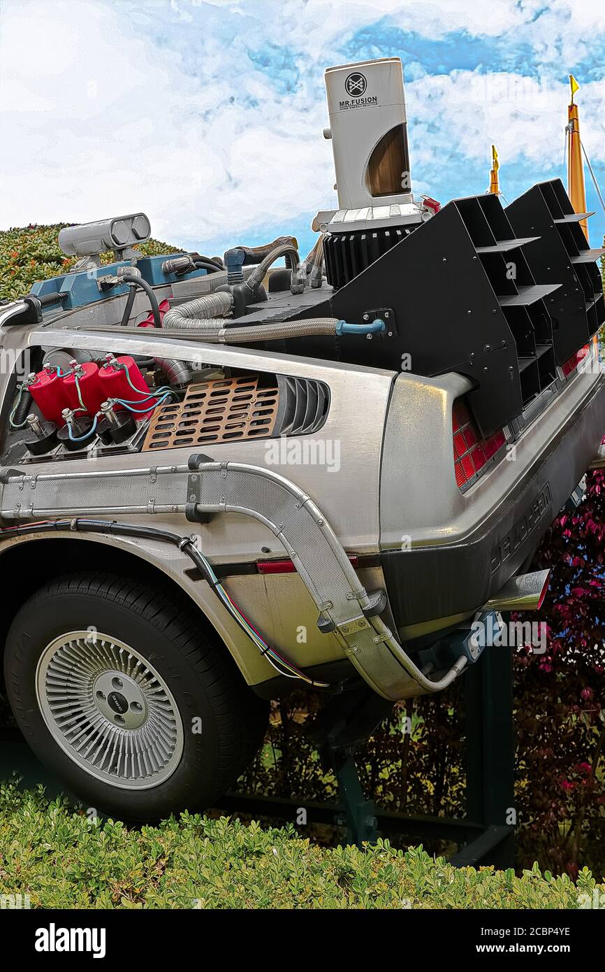 Delorean car back future part hi-res stock photography and images - Alamy