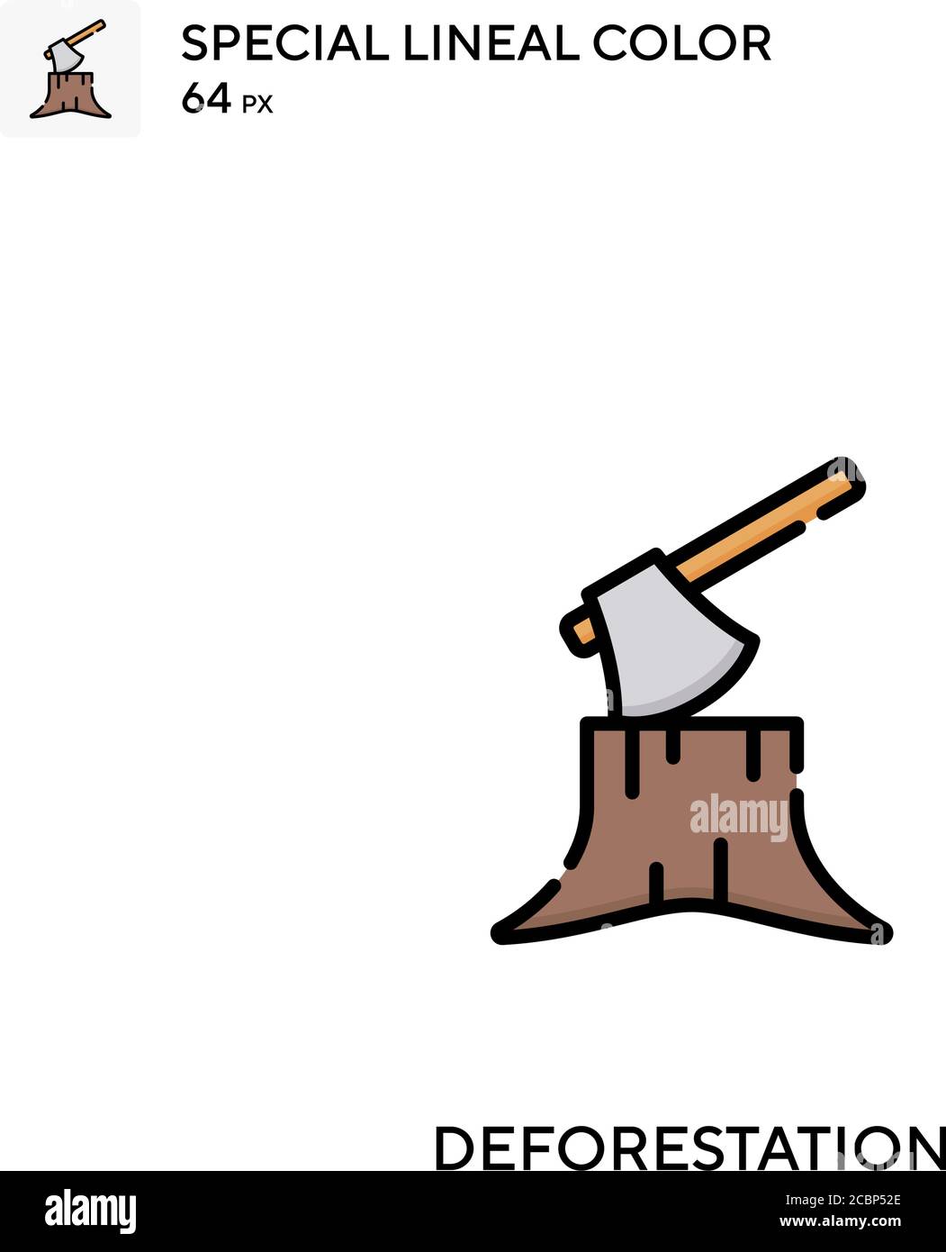Deforestation Special lineal color vector icon. Deforestation icons for ...