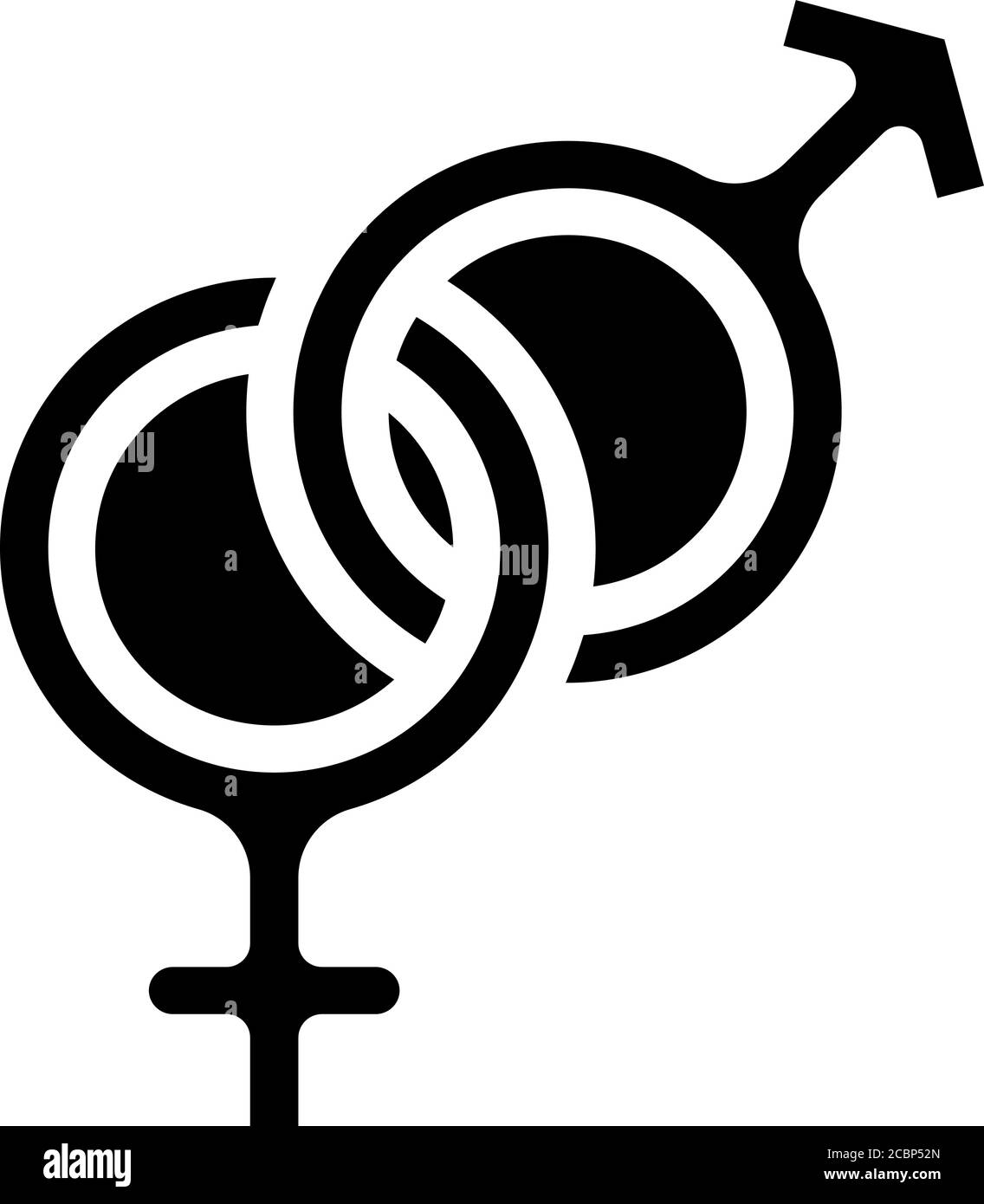 gender signs together glyph icon vector illustration Stock Vector Image ...