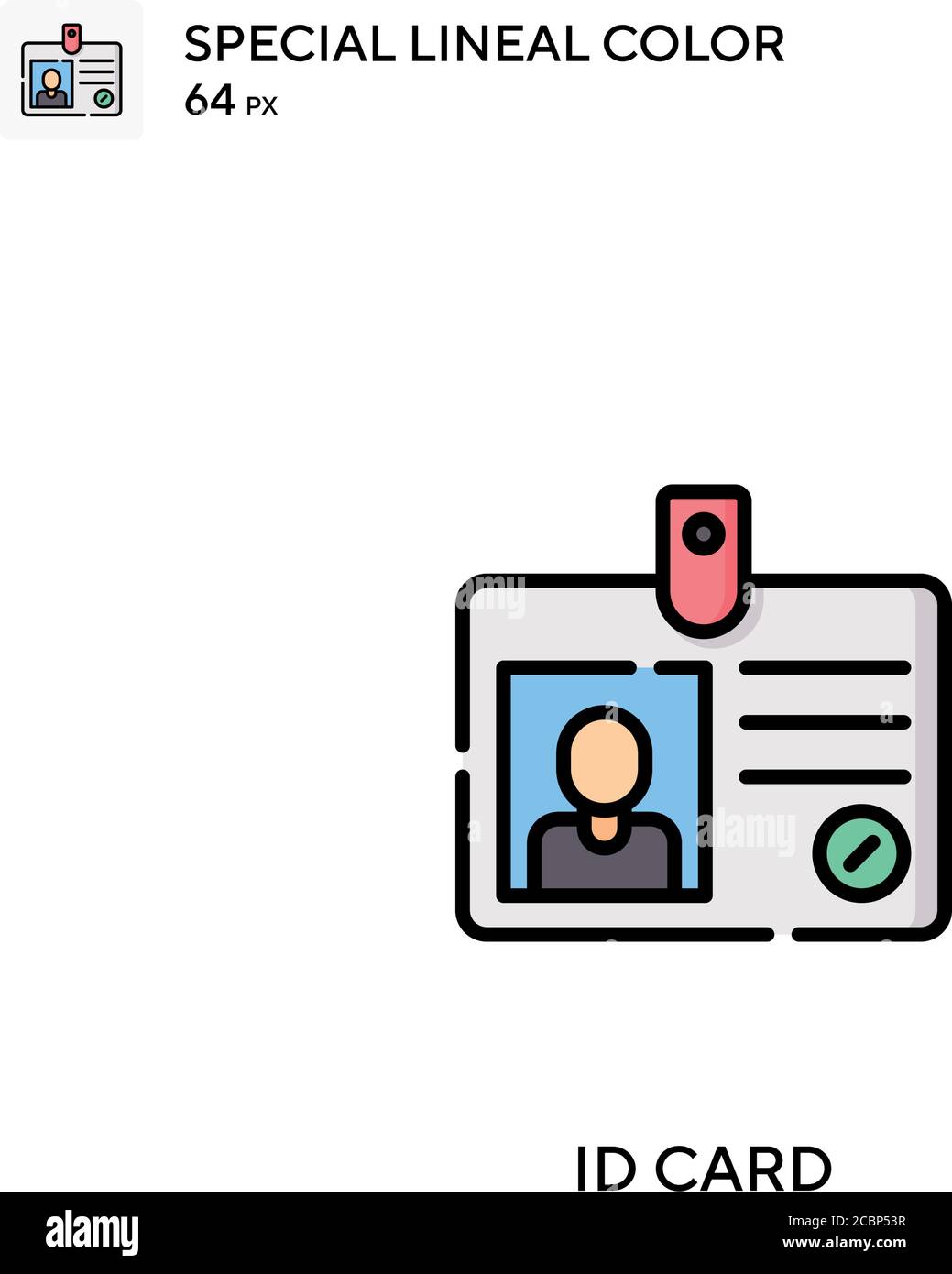 Id card Special lineal color vector icon. Id card icons for your ...
