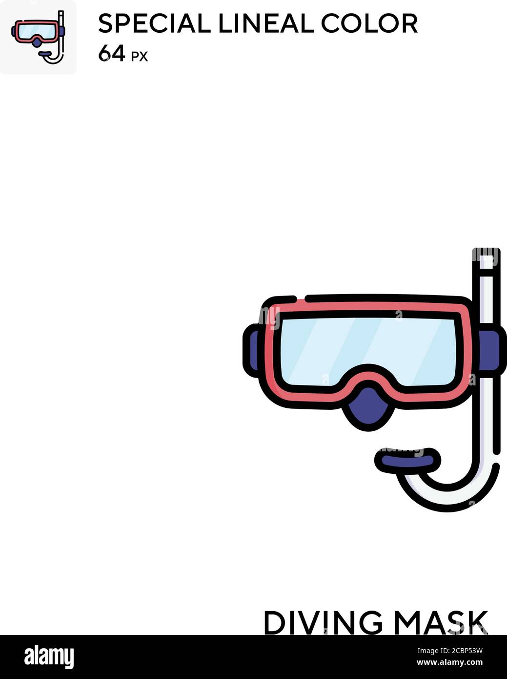 Diving mask Special lineal color vector icon. Diving mask icons for ...