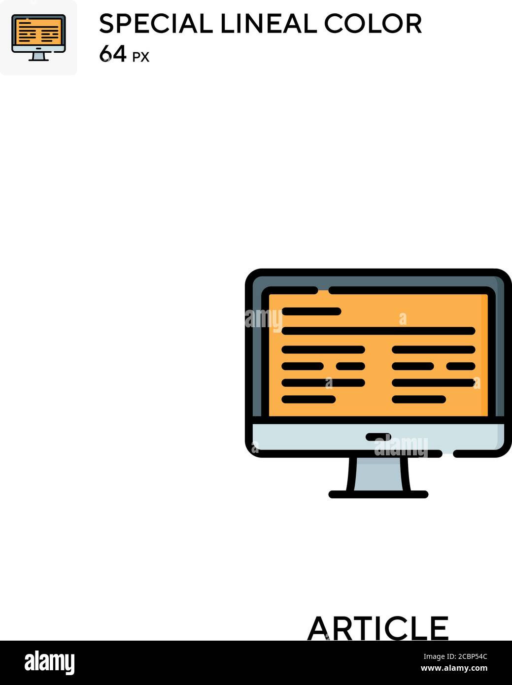 Article Special lineal color vector icon. Article icons for your ...