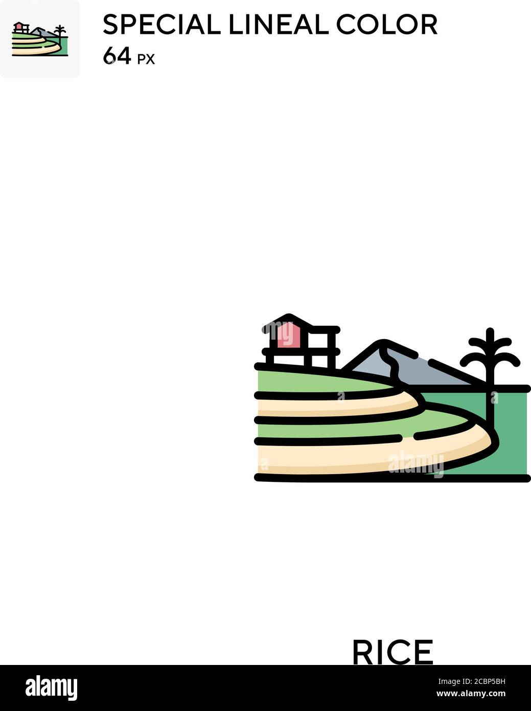 Rice Special lineal color vector icon. Rice icons for your business ...