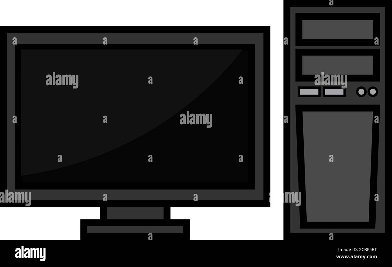 Isolated desktop computer icon Stock Vector Image & Art - Alamy