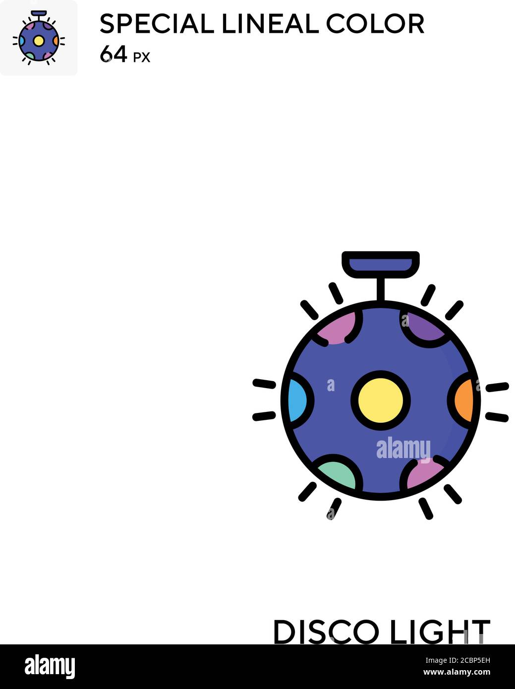 Disco light Special lineal color vector icon. Disco light icons for ...