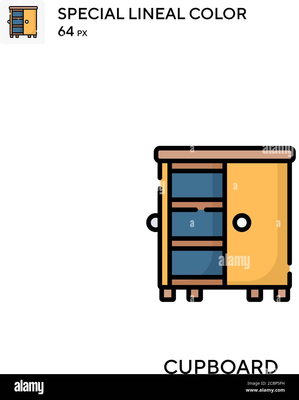Cupboard Special lineal color vector icon. Cupboard icons for your ...