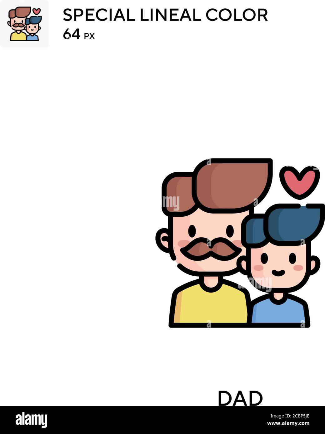 Dad Special lineal color vector icon. Dad icons for your business ...