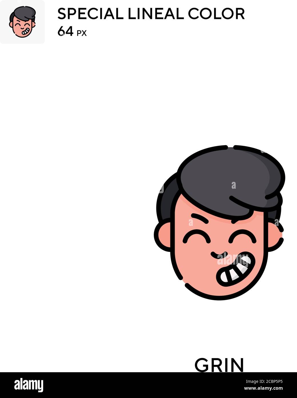 Grin Special lineal color vector icon. Grin icons for your business ...