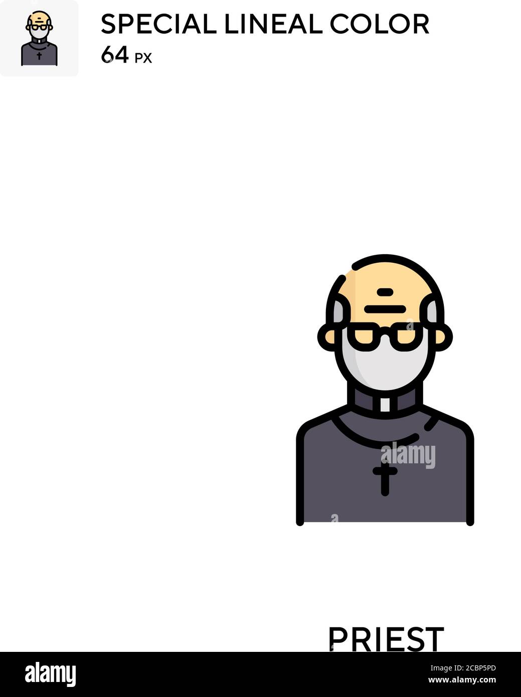 Priest Special lineal color vector icon. Priest icons for your business ...
