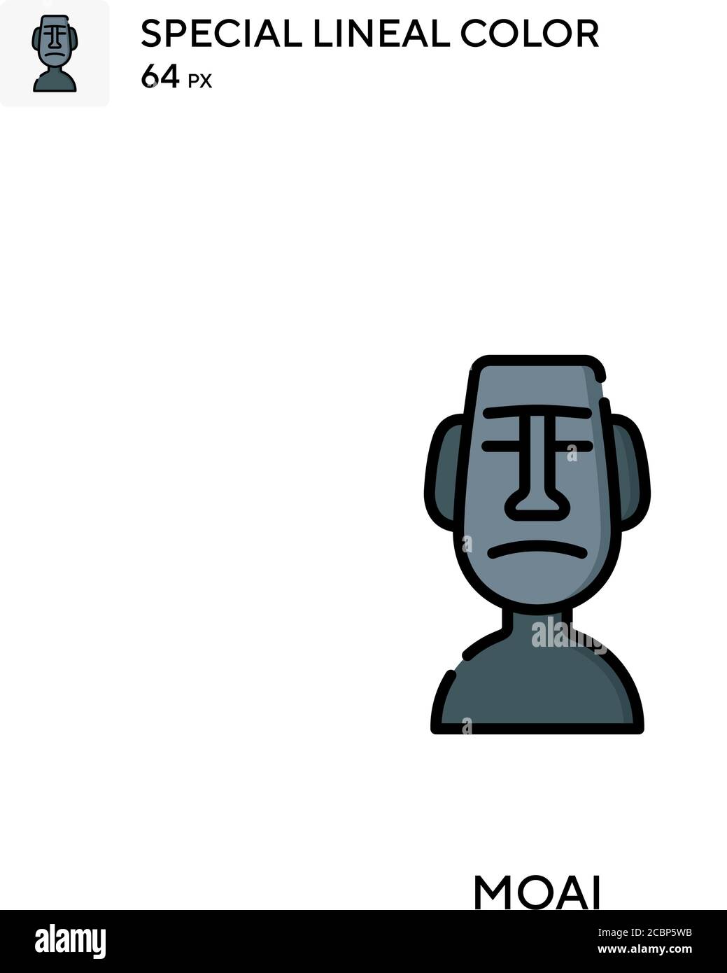 Moai Special lineal color vector icon. Moai icons for your business project Stock Vector Image ...