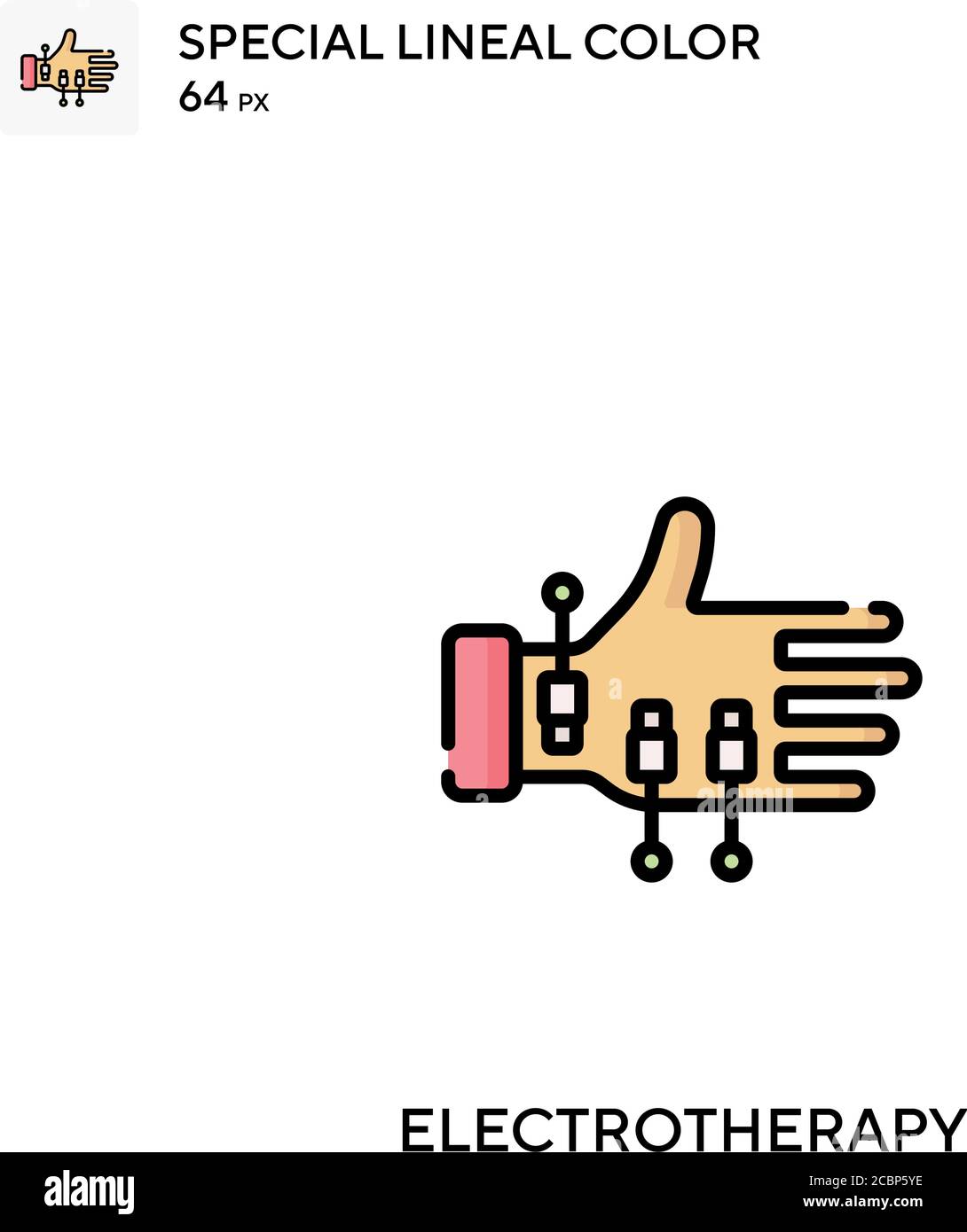 Electrotherapy Special lineal color vector icon. Electrotherapy icons ...