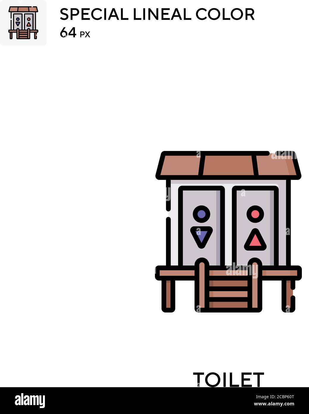 Toilet Special lineal color vector icon. Toilet icons for your business ...
