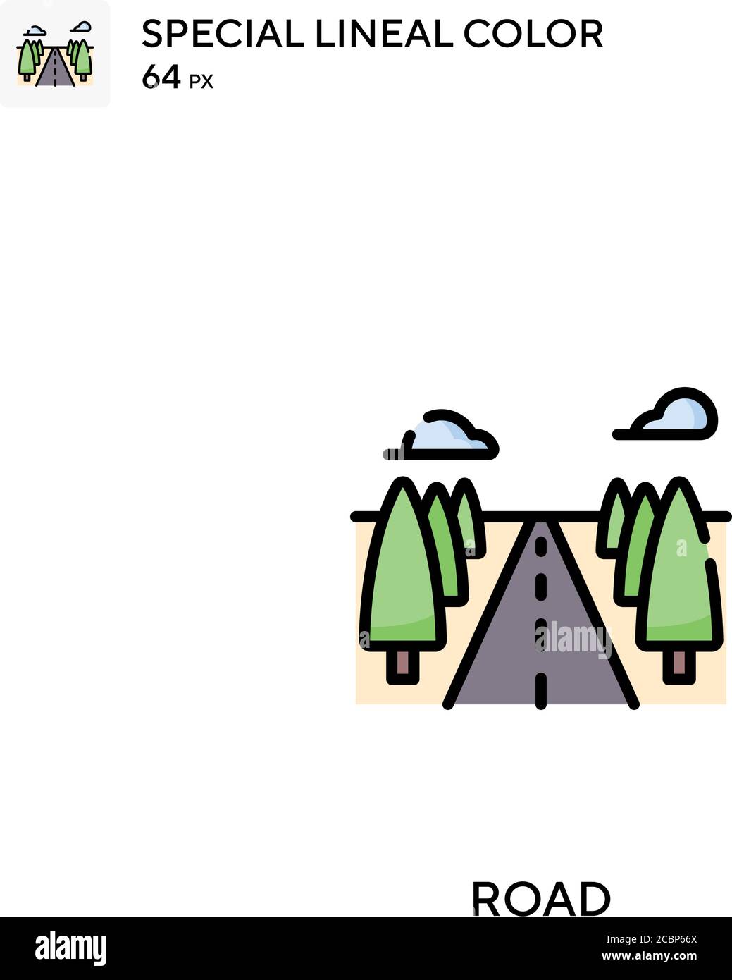 Road Special lineal color vector icon. Road icons for your business ...