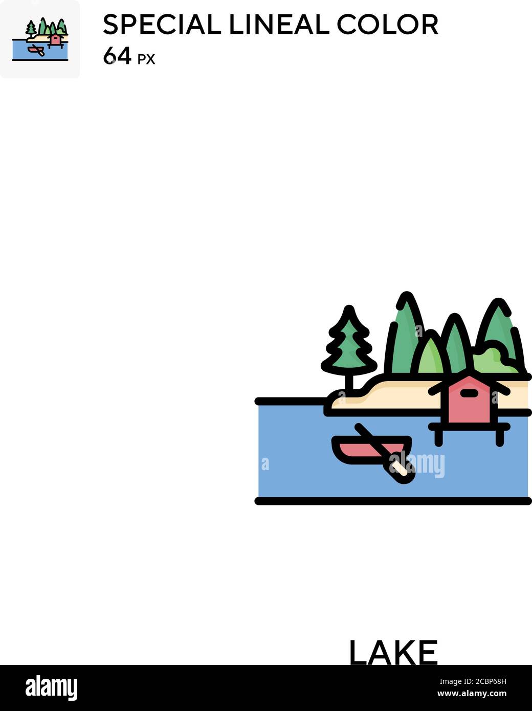 Lake Special lineal color vector icon. Lake icons for your business ...
