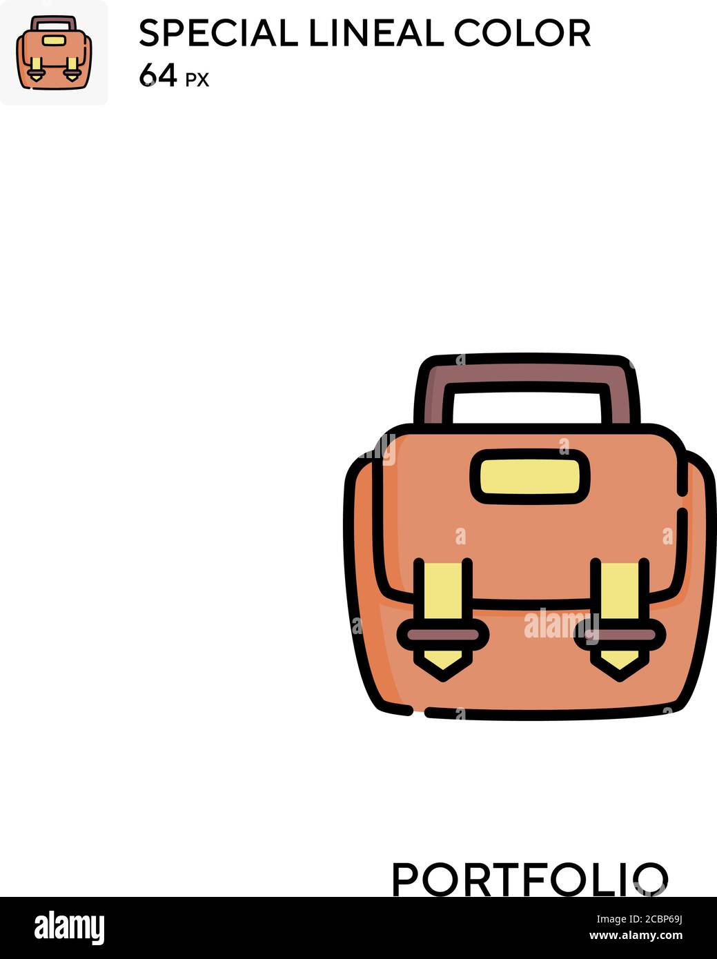 Portfolio Special lineal color vector icon. Portfolio icons for your ...