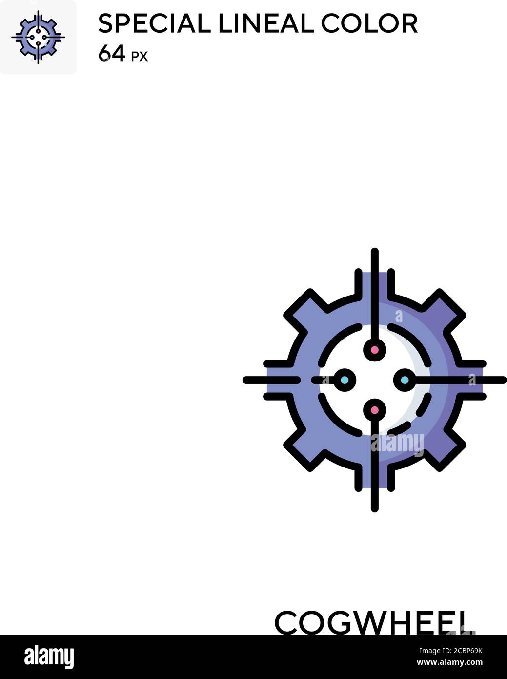 Cogwheel Special lineal color vector icon. Cogwheel icons for your ...