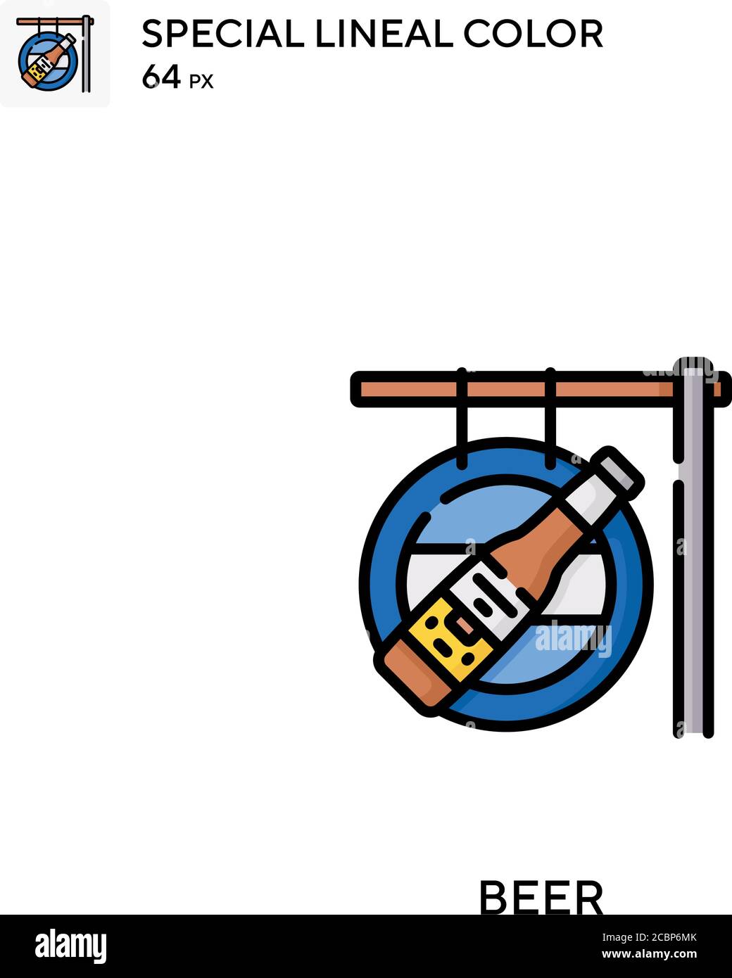 Beer Special lineal color vector icon. Beer icons for your business ...