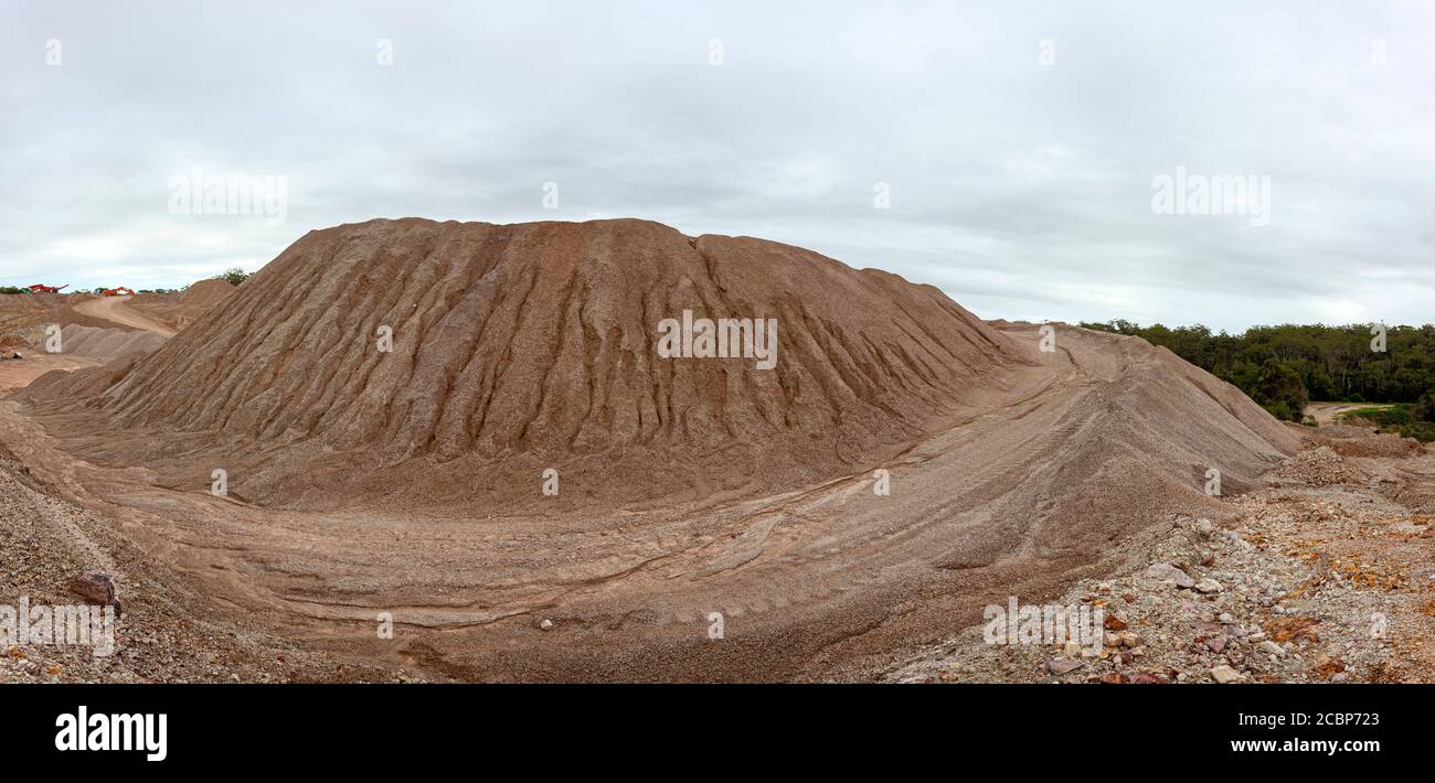 Australian industrial open pit sand quarry. High quality panorama photo ...