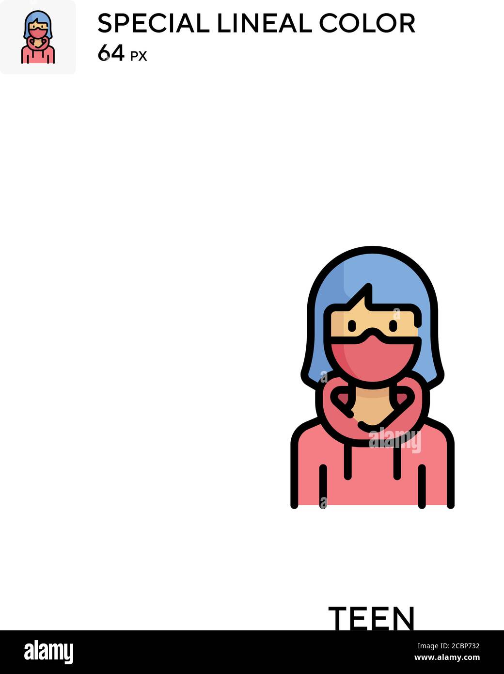 Teen Special lineal color vector icon. Teen icons for your business ...