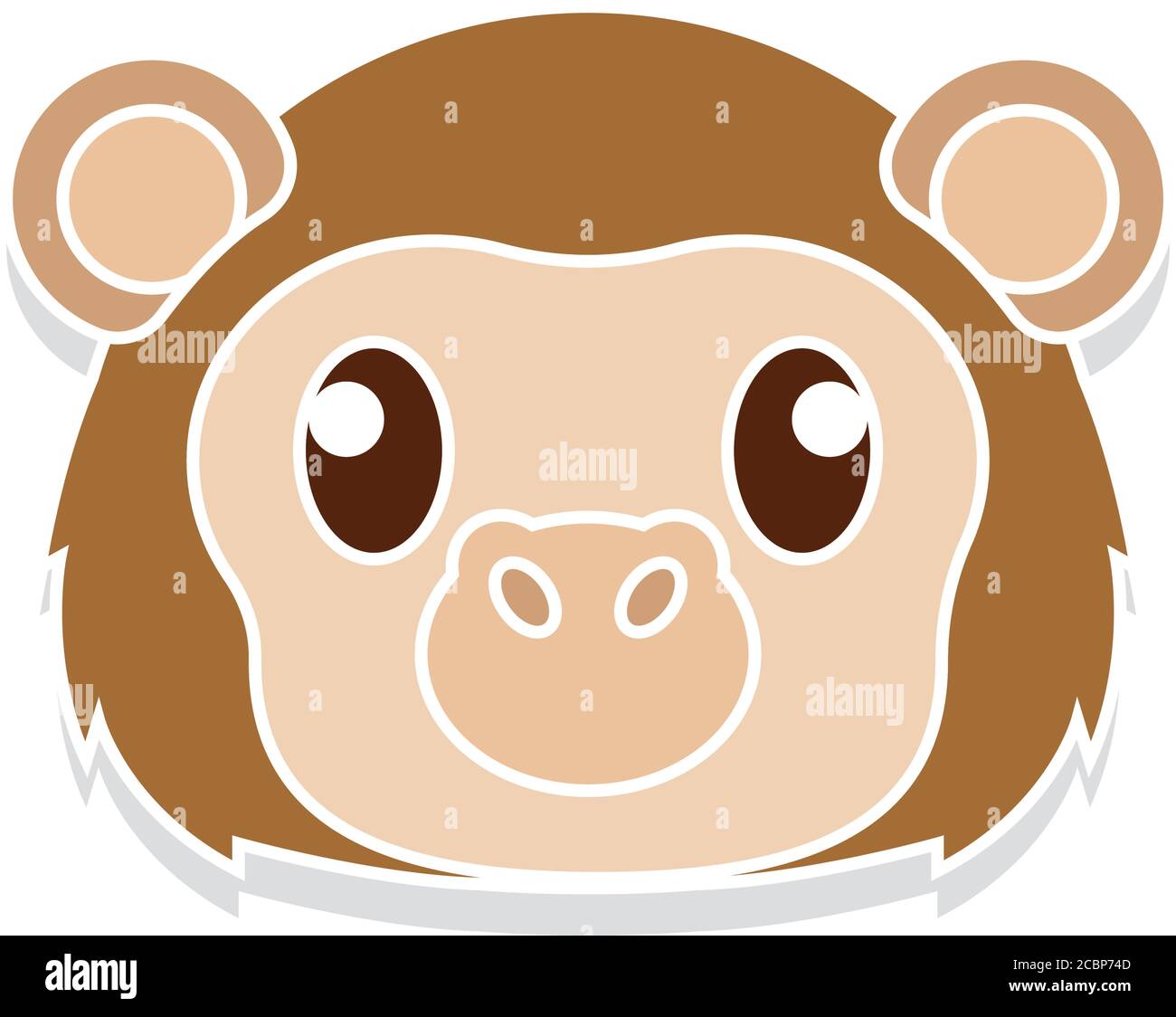 Monkey head cartoon Stock Vector Image & Art - Alamy
