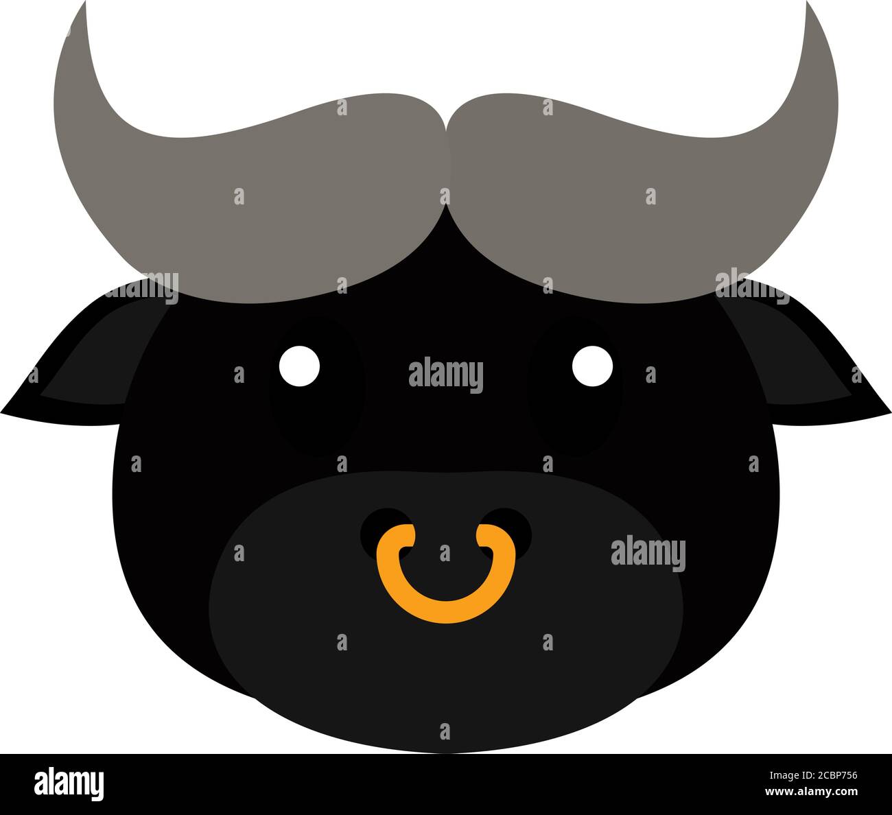 Buffalo head cartoon Stock Vector Image & Art - Alamy