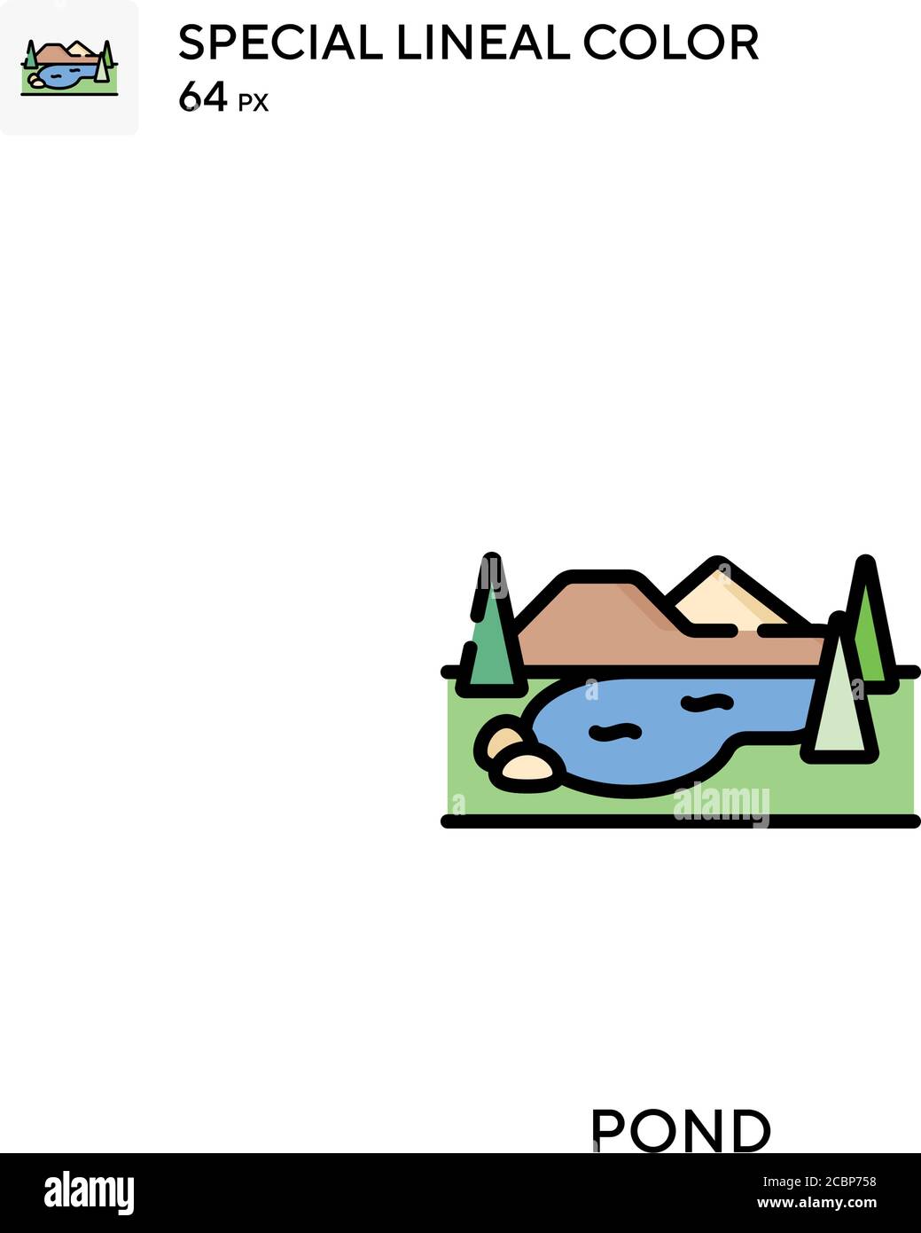 Pond Special lineal color vector icon. Pond icons for your business ...