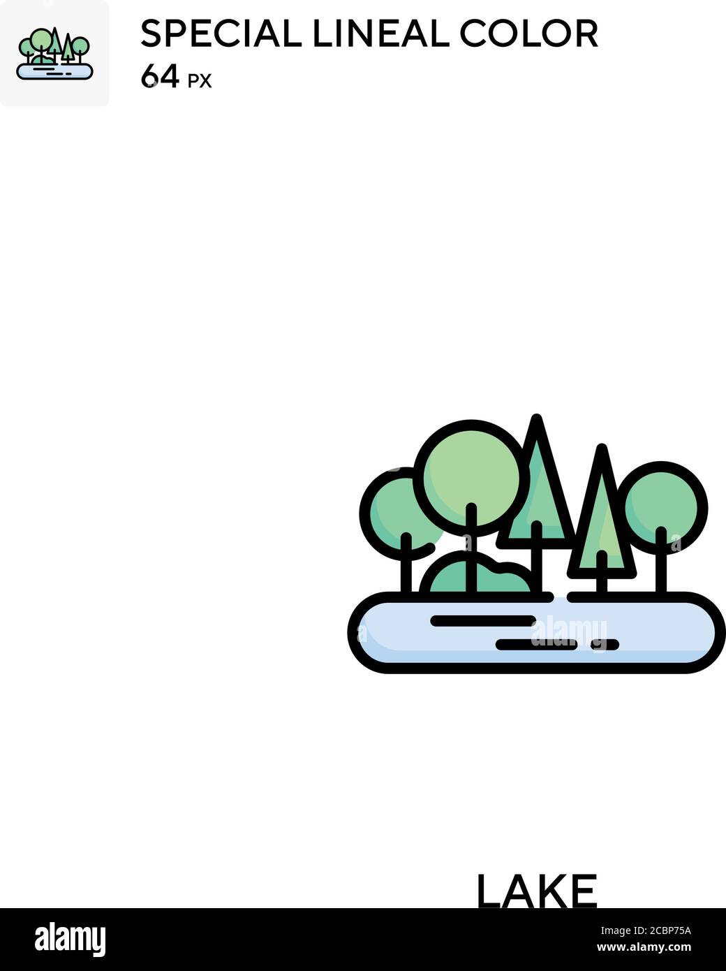 Lake Special lineal color vector icon. Lake icons for your business ...