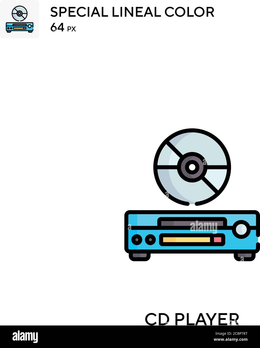 Cd player Special lineal color vector icon. Cd player icons for your ...