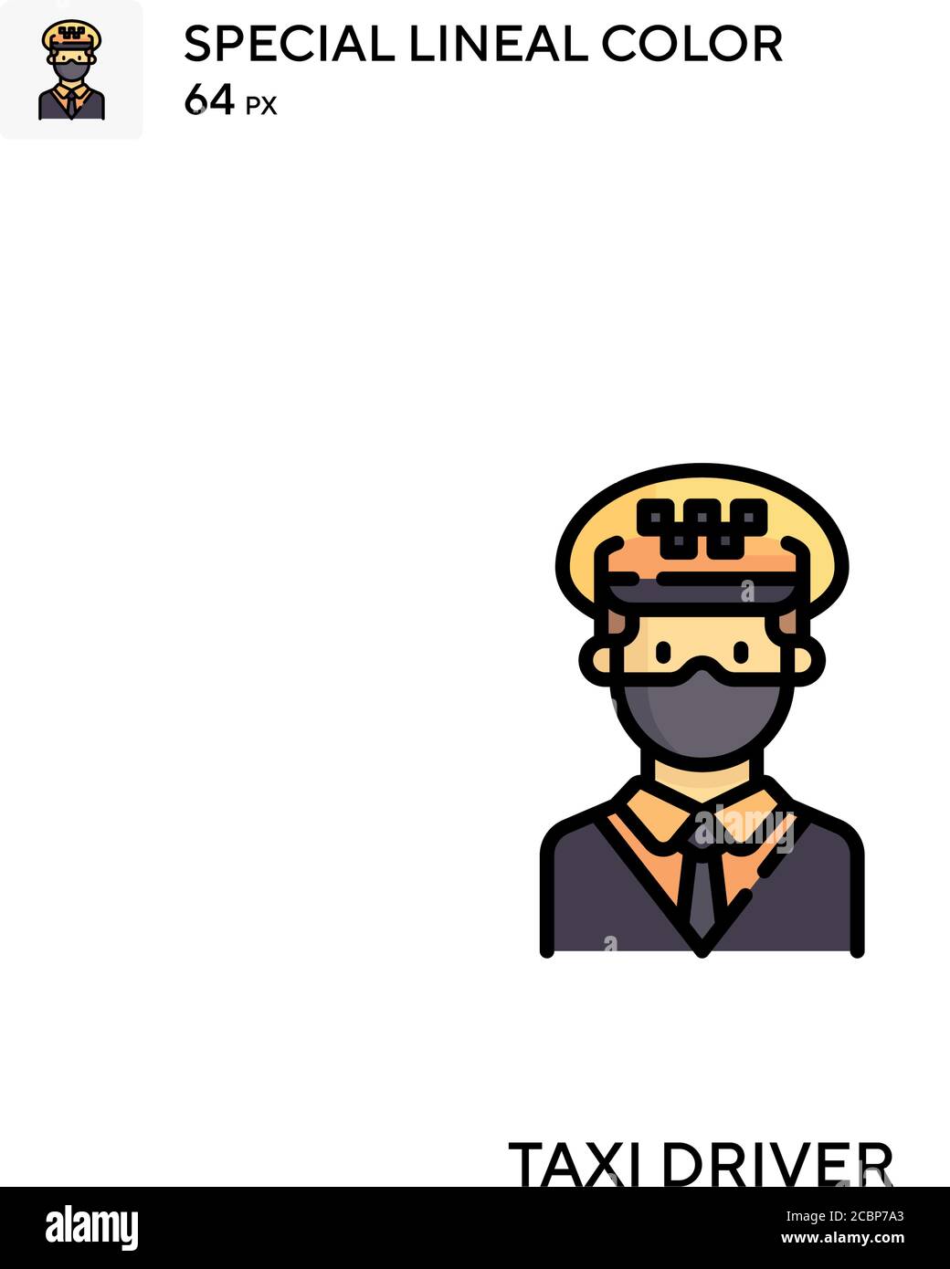 Taxi driver Special lineal color vector icon. Taxi driver icons for ...