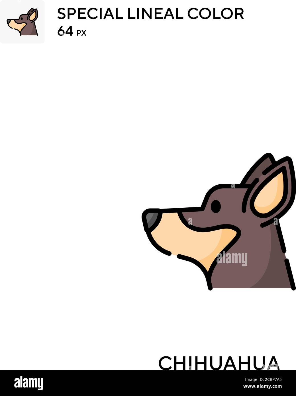 Chihuahua Special lineal color vector icon. Chihuahua icons for your ...