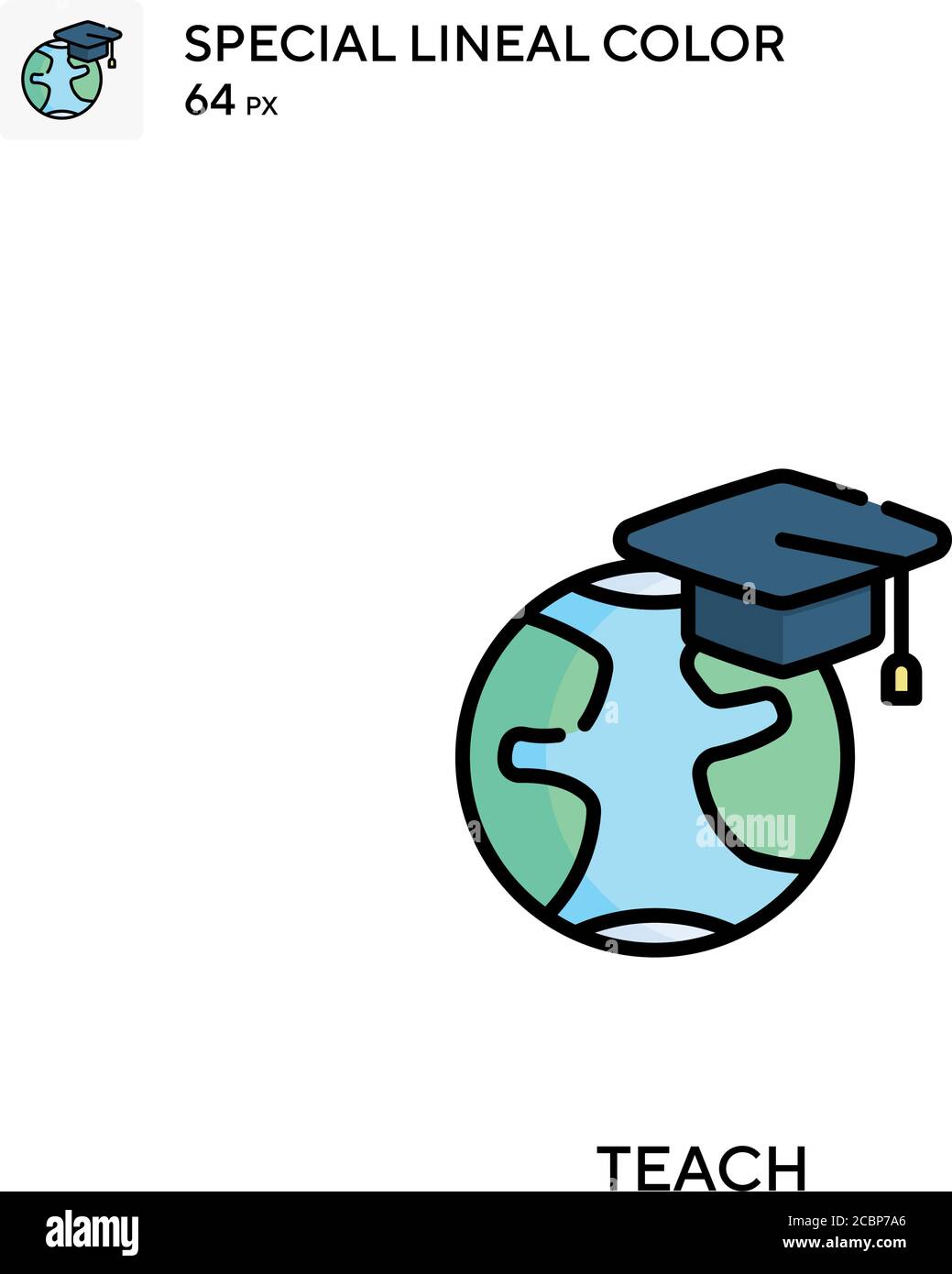 Teach Special lineal color vector icon. Teach icons for your business ...